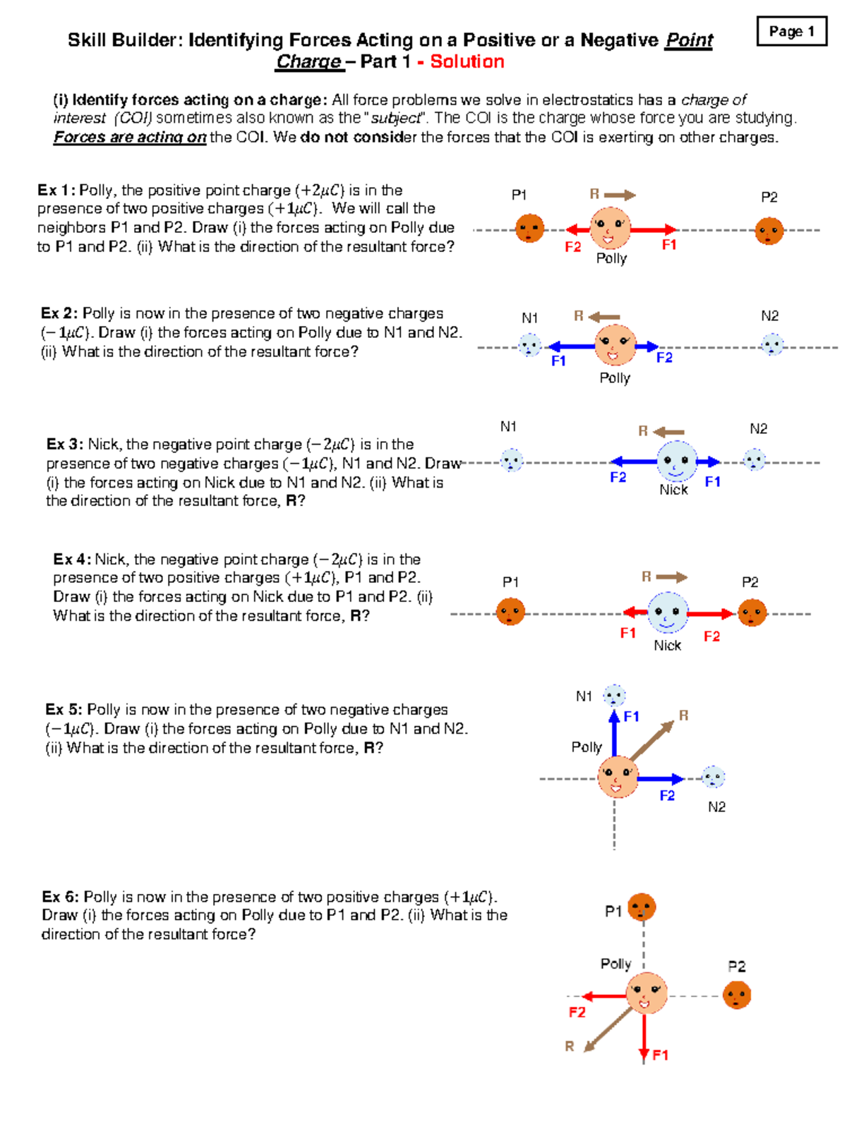 Skill E-Force Draw Solution - Skill Builder: Identifying Forces Acting ...