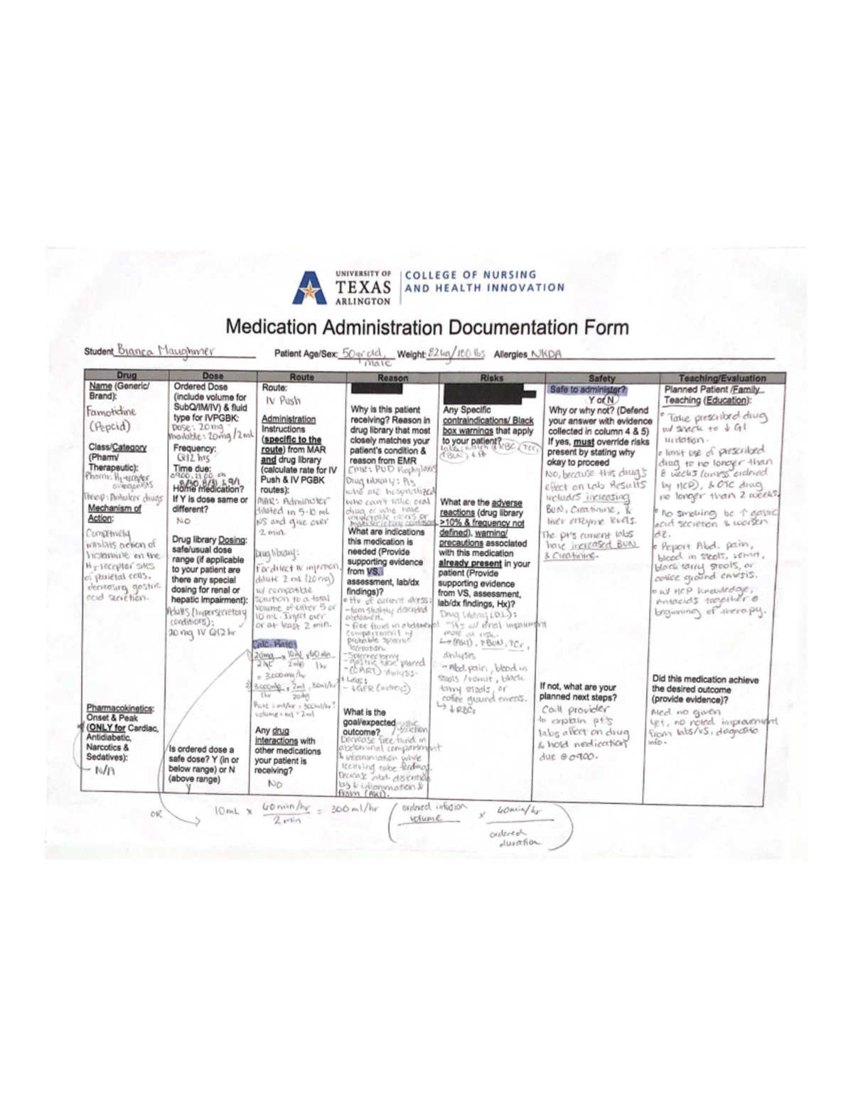 Med Admin Doc Form - Med Sim Medications - NURS 4581 - Studocu