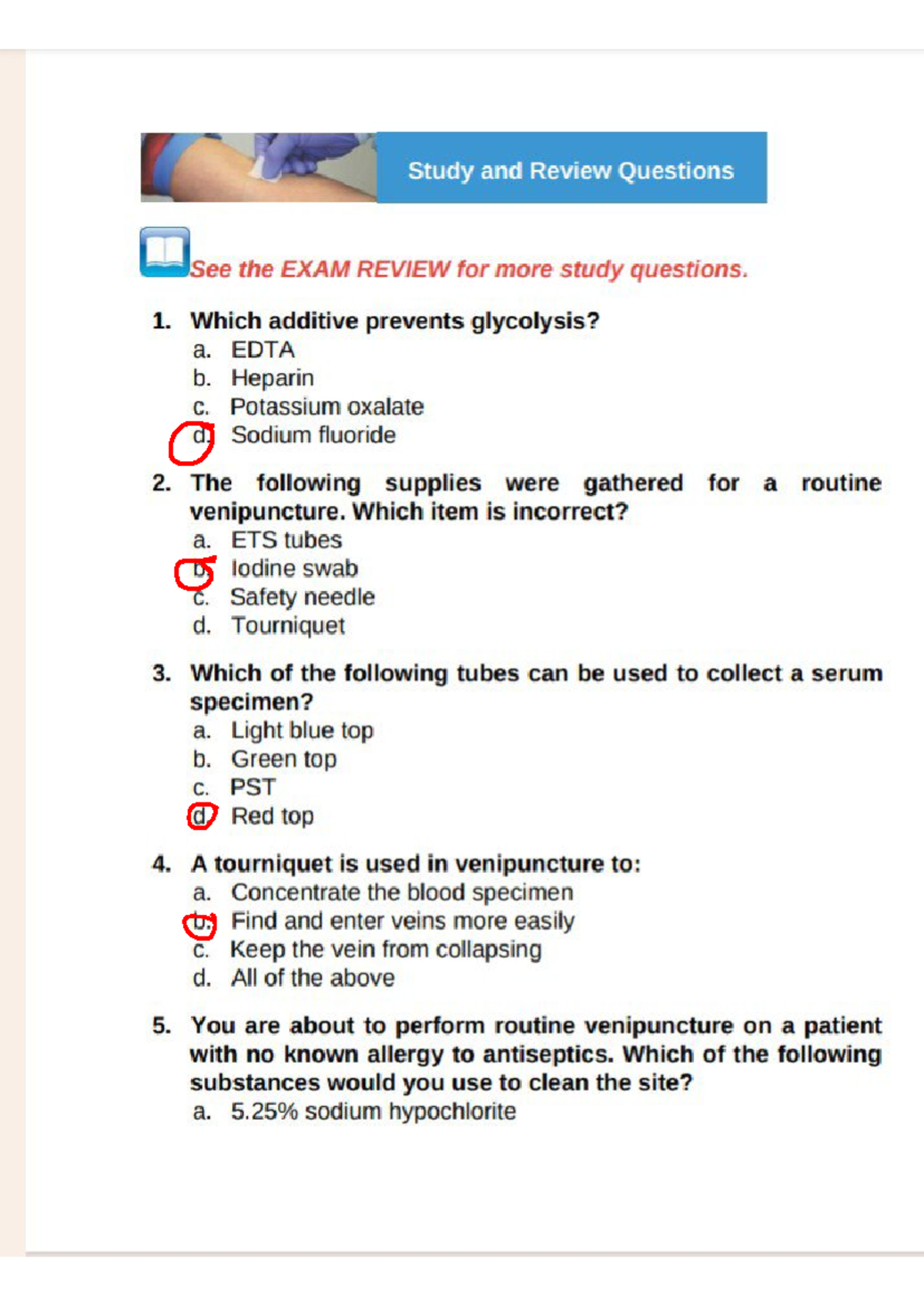 Chapter 7 study questions mls - Study and Review Questions See the EXAM ...