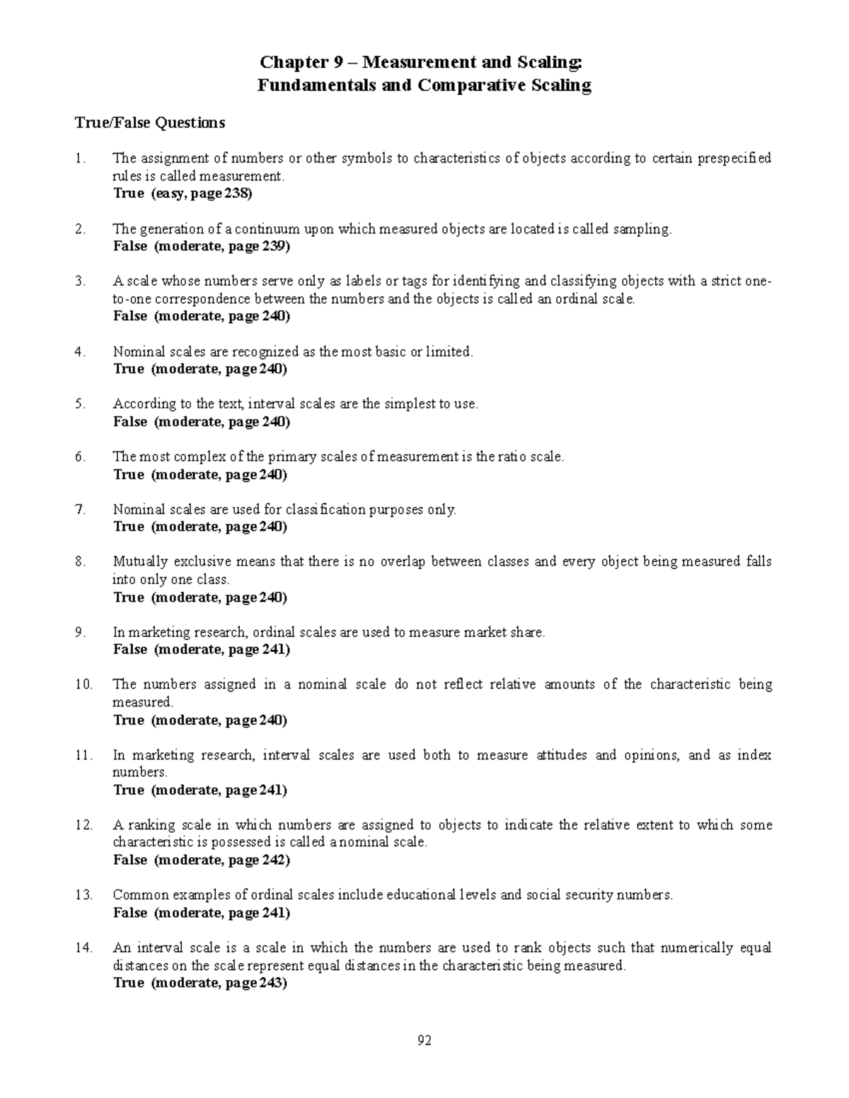 Malhotra 09 tif - test bank for marketing research chapter 9 university ...