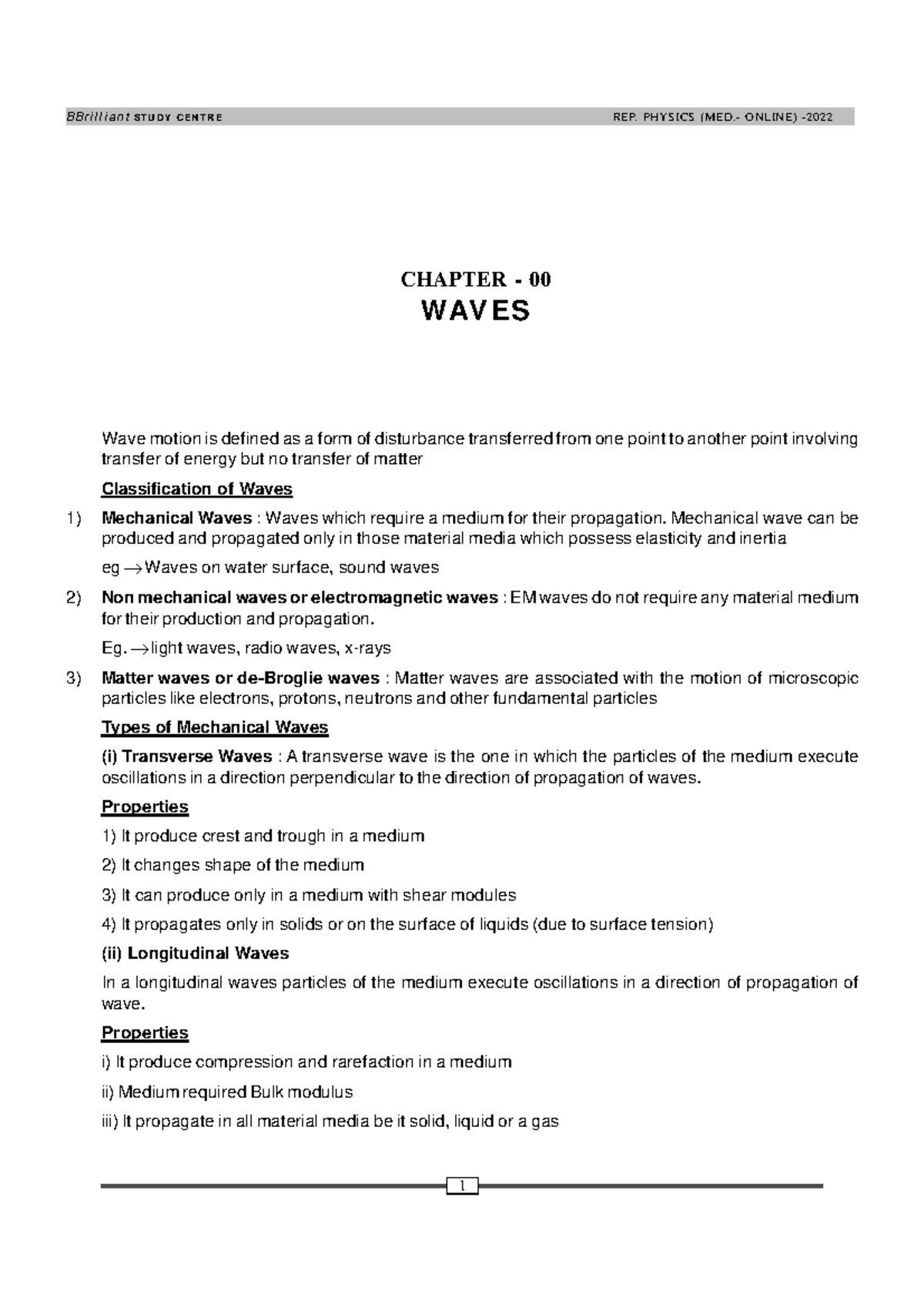 Waves - plus one physics notes - BBrilliant STUDY CENTRE REP. PHYSICS ...