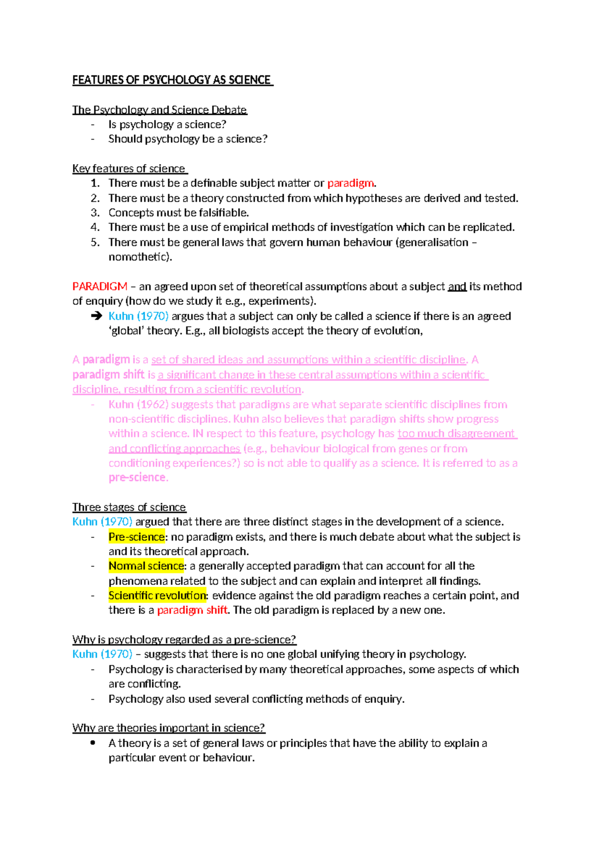 Features OF Psychology AS Science n - FEATURES OF PSYCHOLOGY AS SCIENCE ...