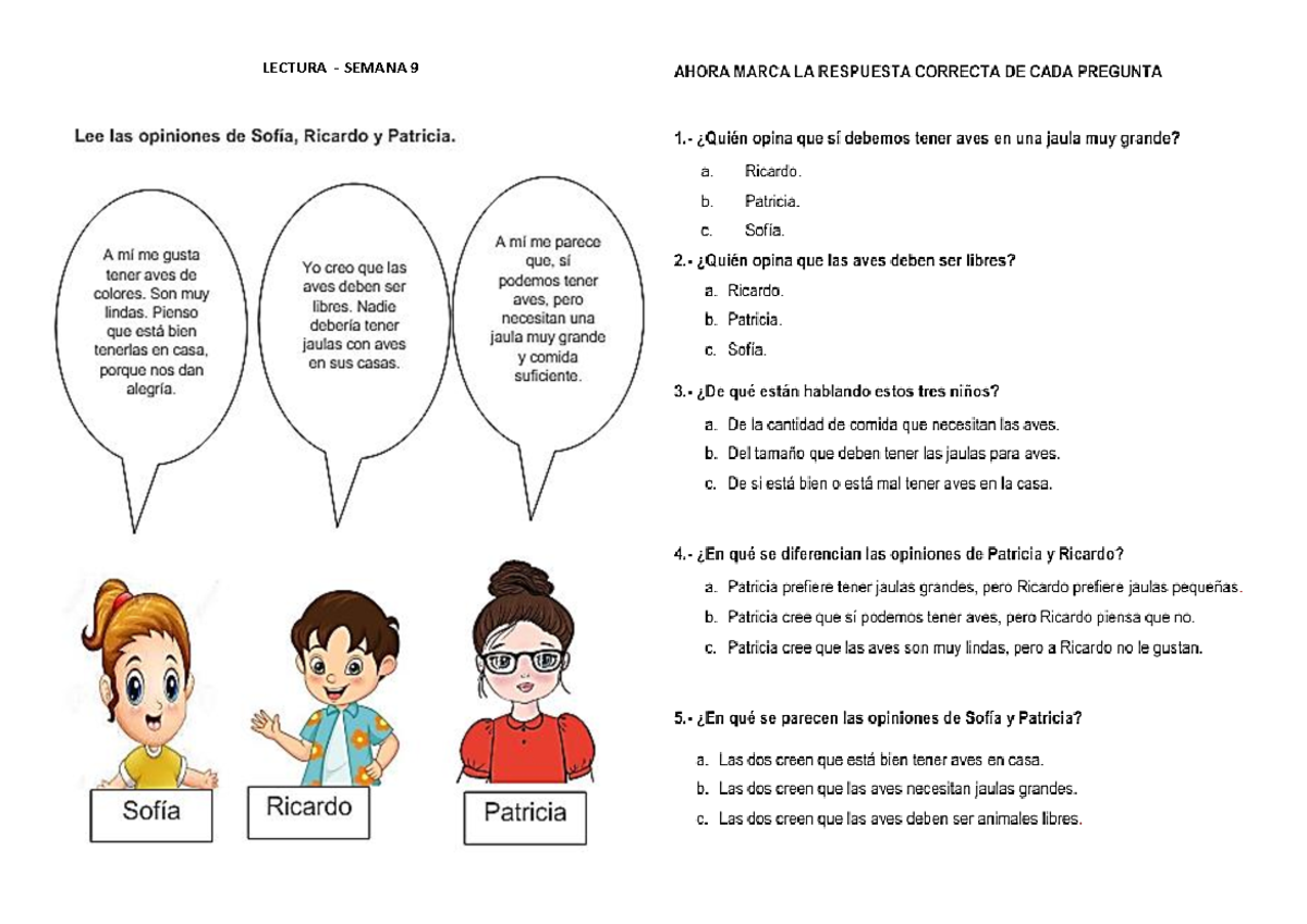 Dialogo de comprensión lectora - Comunica ciones - LECTURA - SEMANA ...