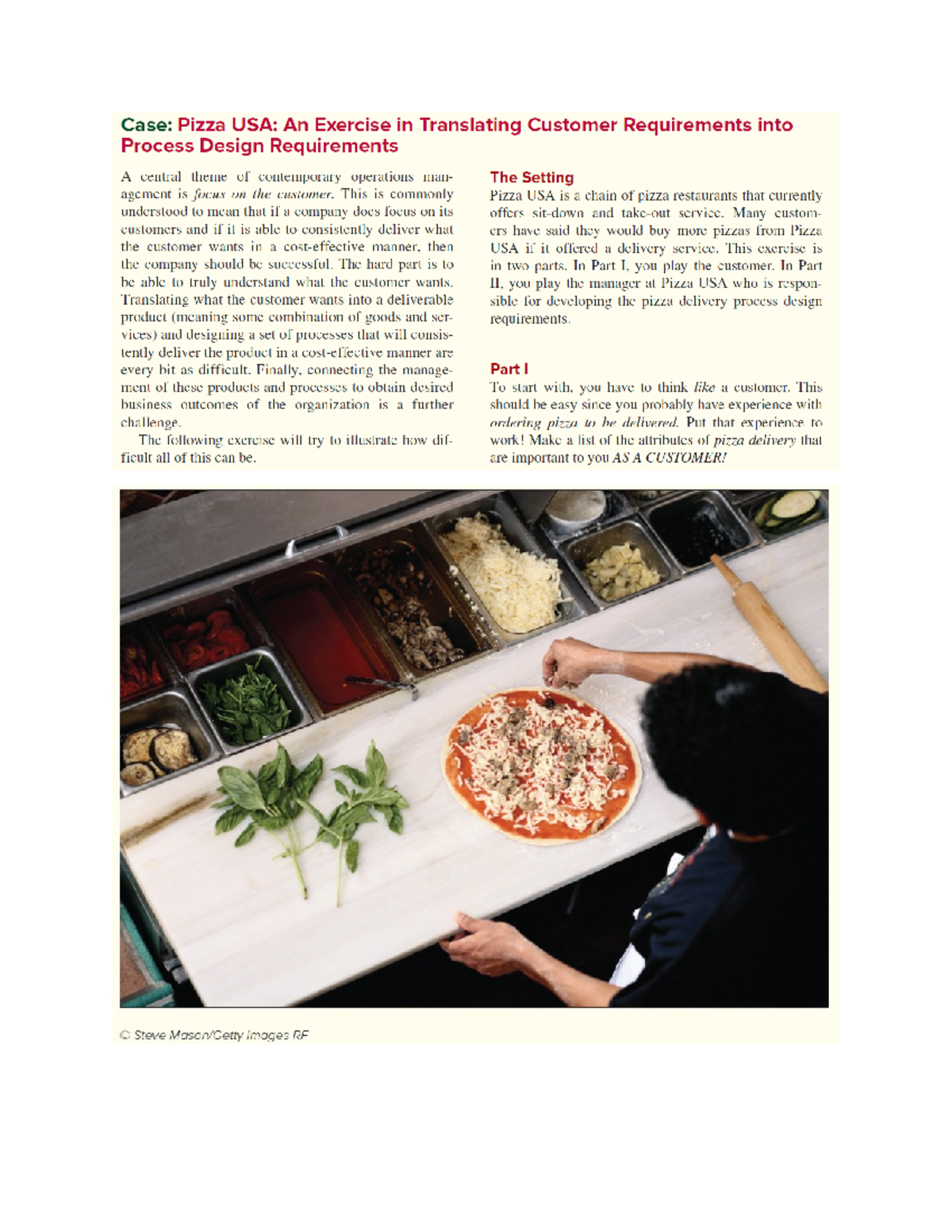 C9 Pizza Delivery Service Design Case - Logistics - Studocu