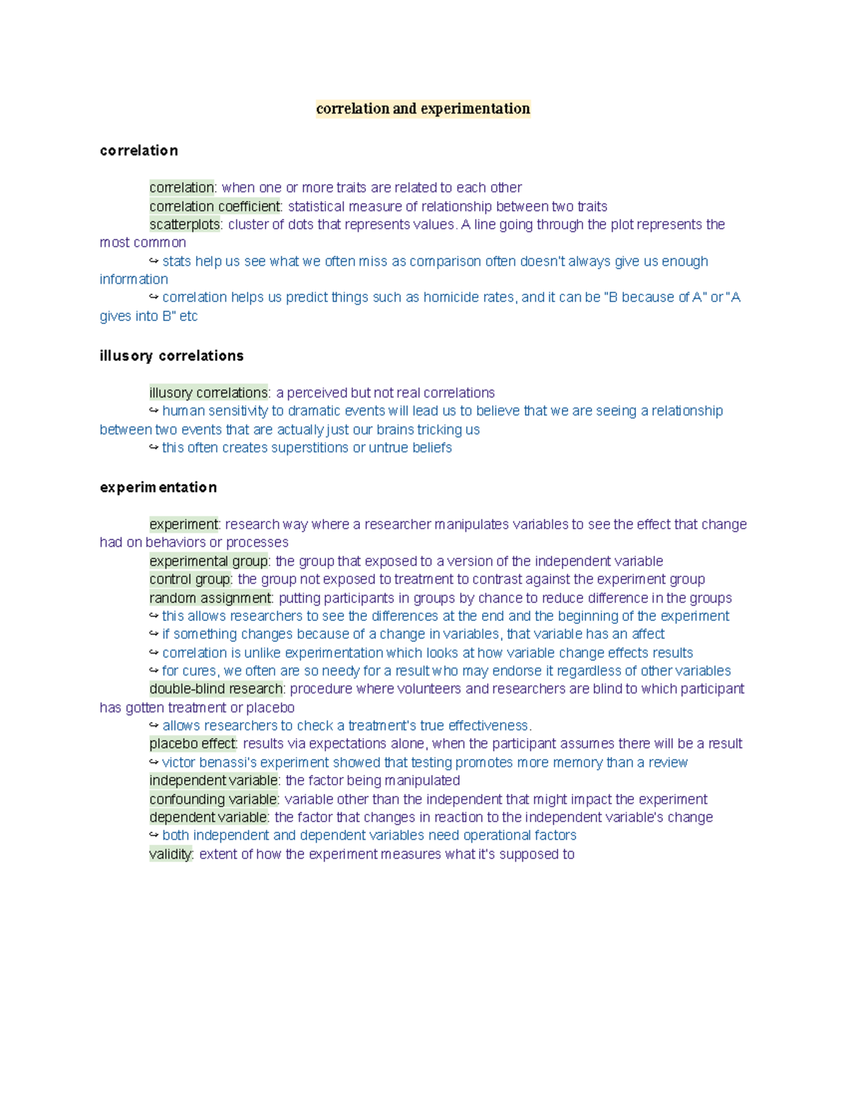 Correlation and experimentation - correlation and experimentation ...