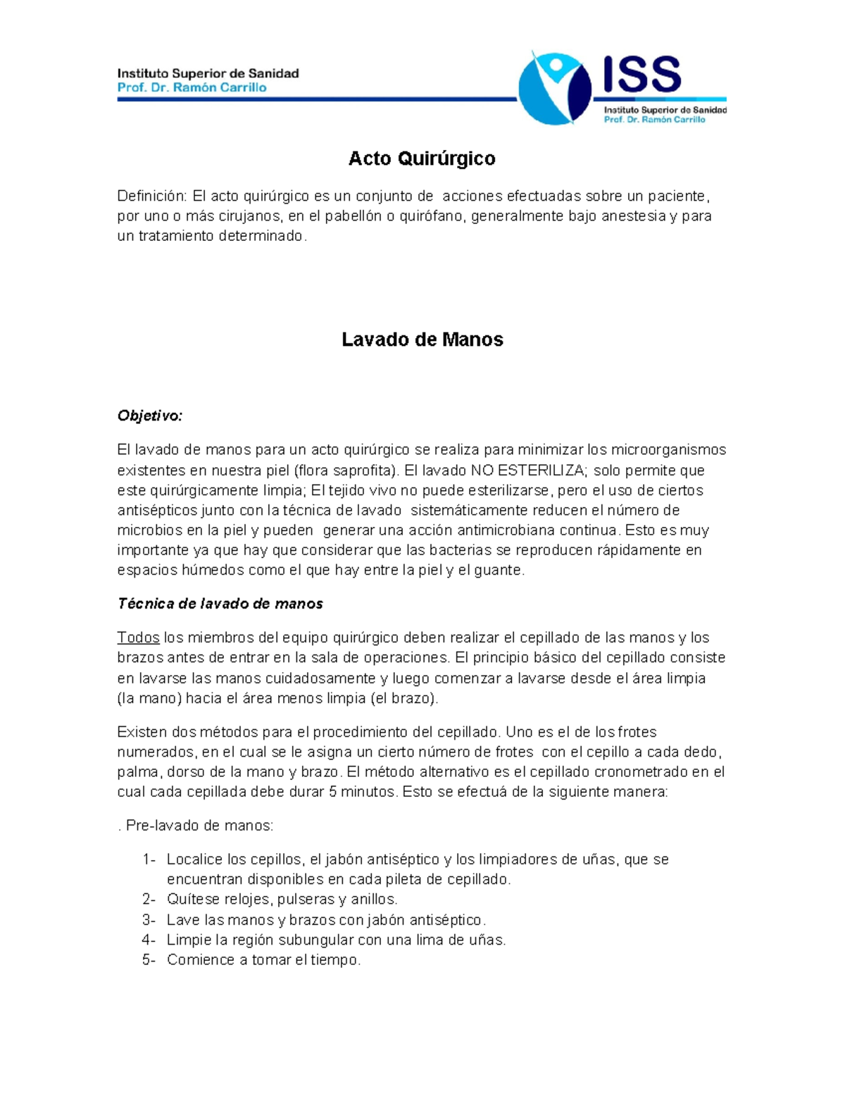 (17) EL ACTO Quirurgico - Acto Quirúrgico Definición: El acto ...