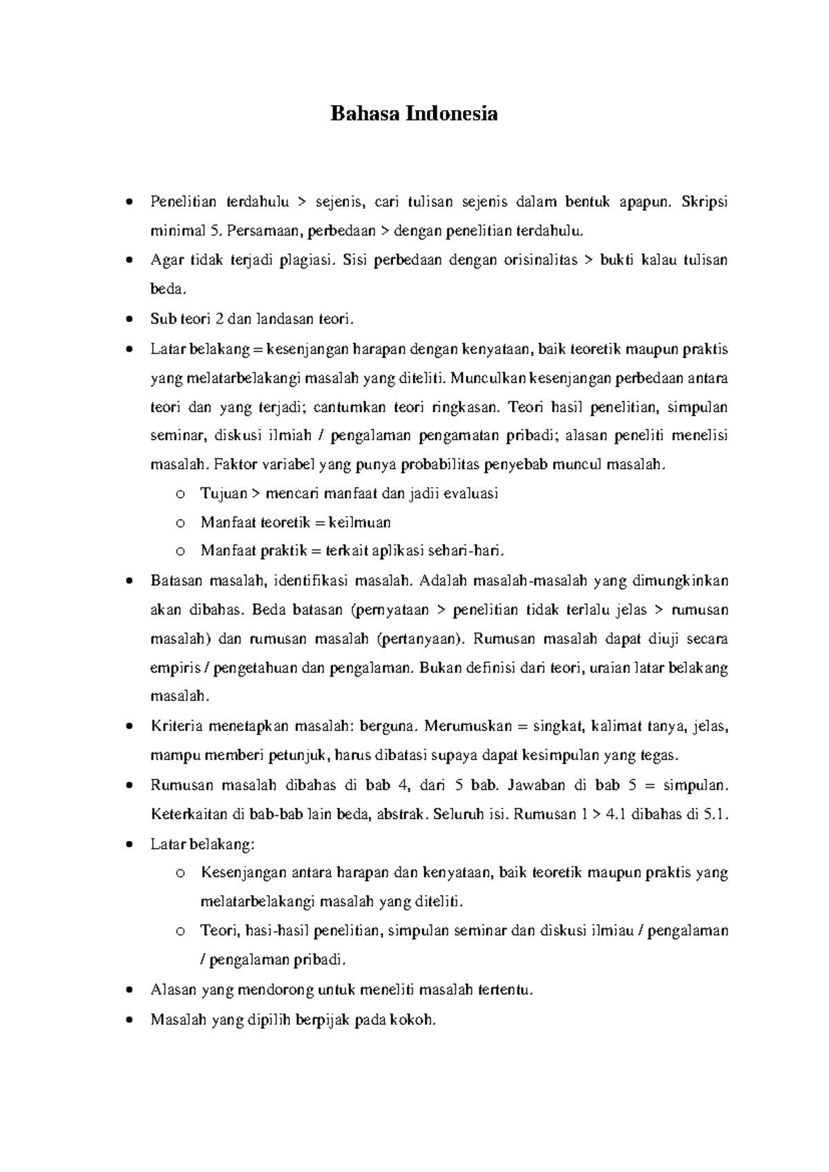 Bahasa Indonesia: Penelitian, Bab 1, Bab 2, Bab 3, Bab 4, Bab 5 ...