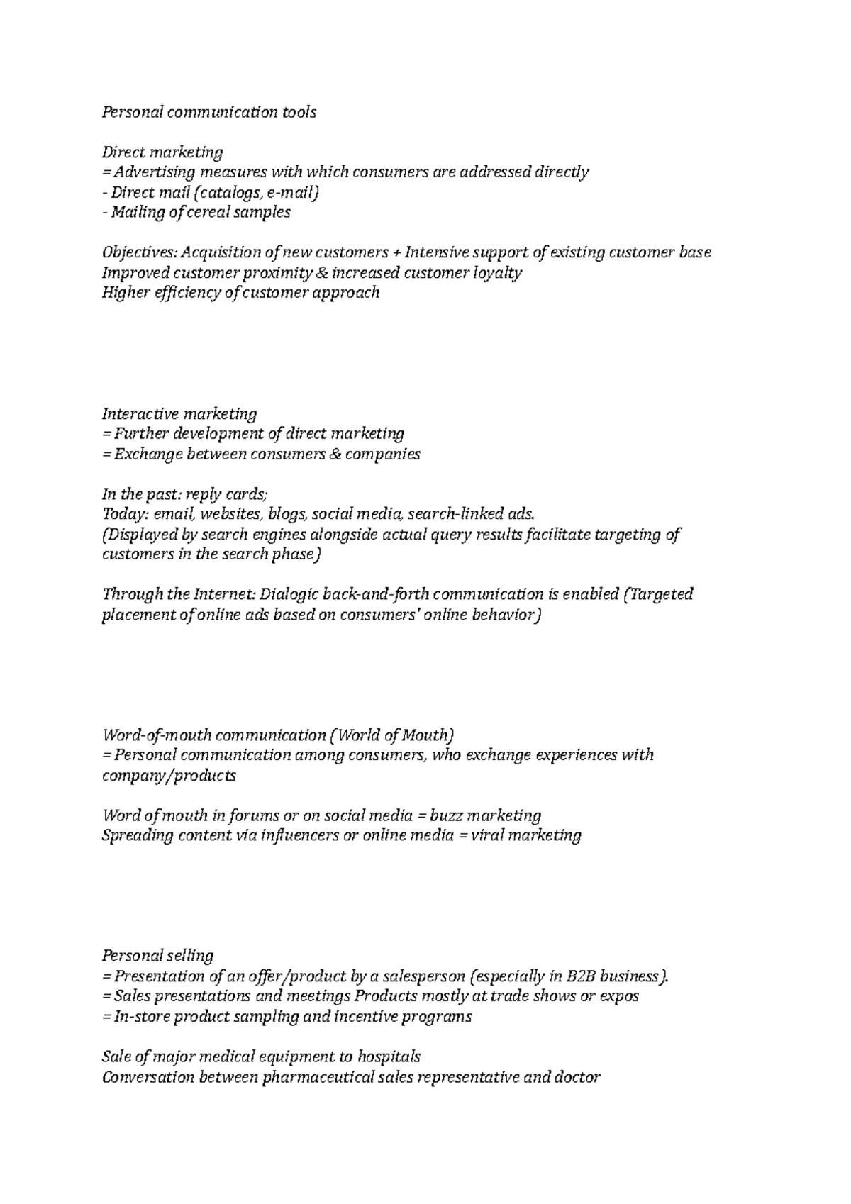 Personal communication tools - Personal communication tools Direct ...