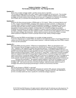 Brueggeman IMChapter 09 - Solutions to Questions - Chapter 9 Income ...