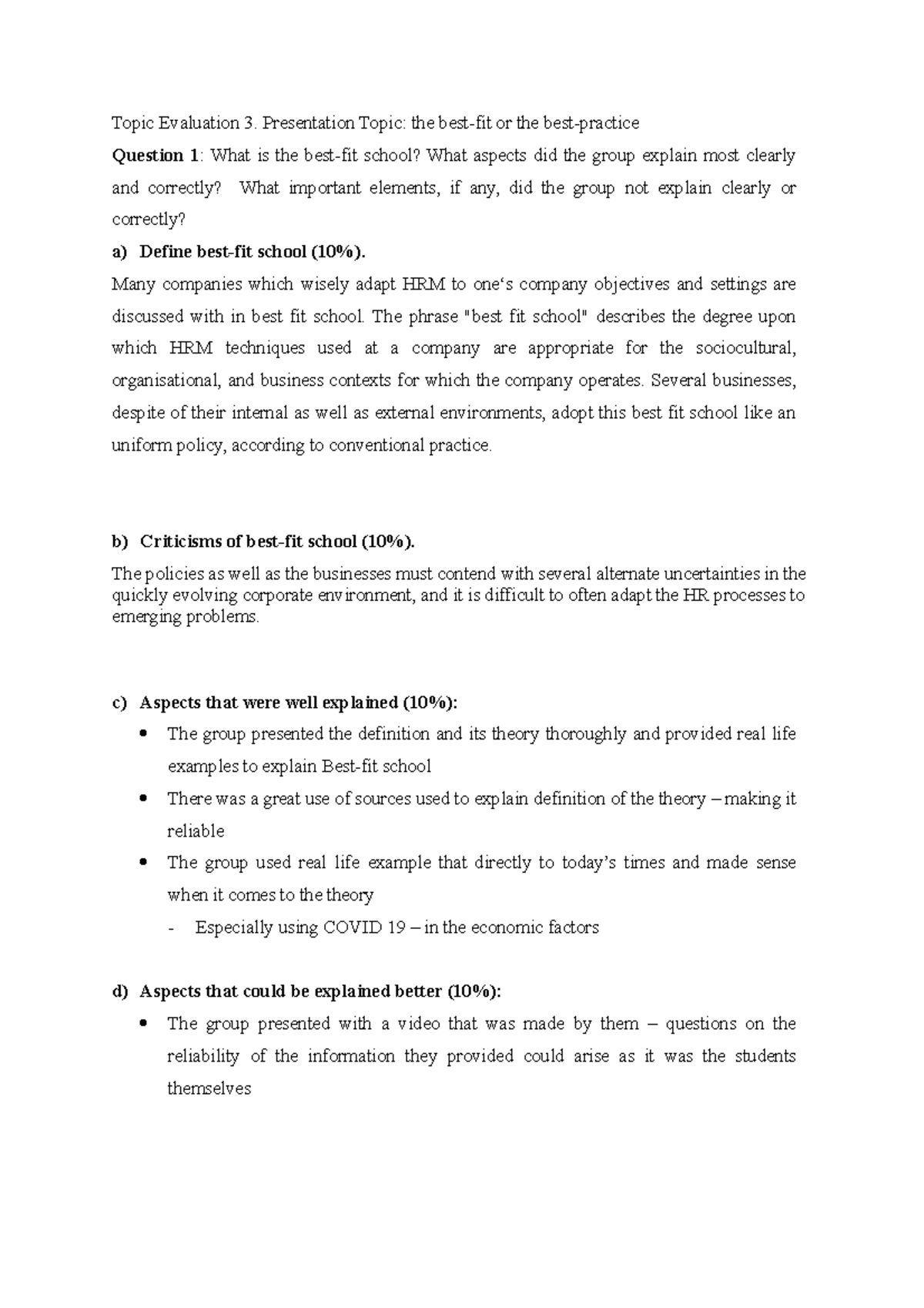 Topic Evaluation Worksheet 3 - Topic Evaluation 3. Presentation Topic ...