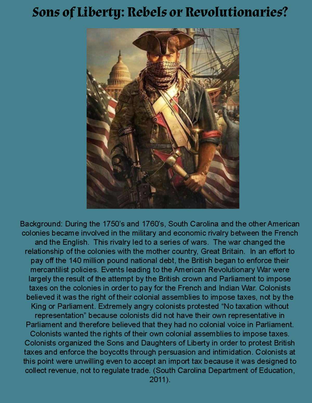 Jacob Pintye - [Template] Sons of Liberty Document Questions - Sons of ...