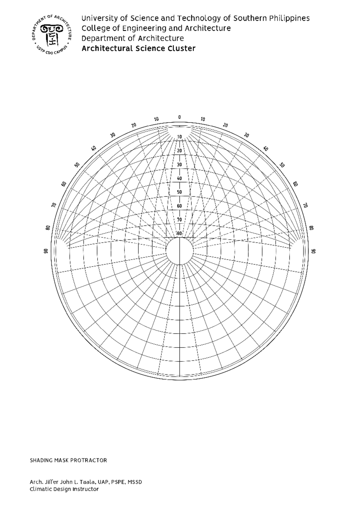 SUN PATH AND Shading MASK - BS in Civil Engineering - Studocu
