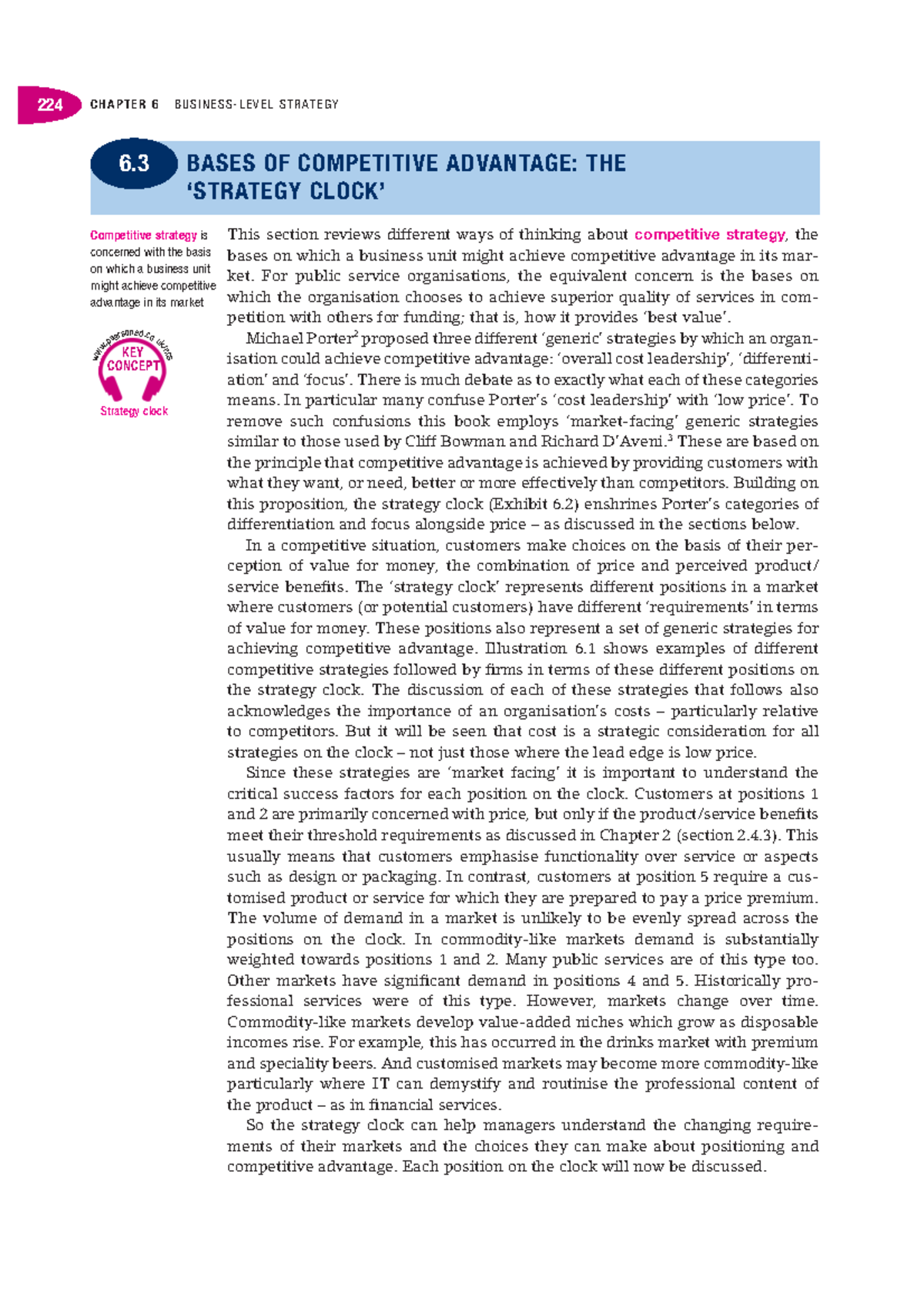 BA4 SM Chapter Bases of Competitive Advantage The Strategy Clock ...