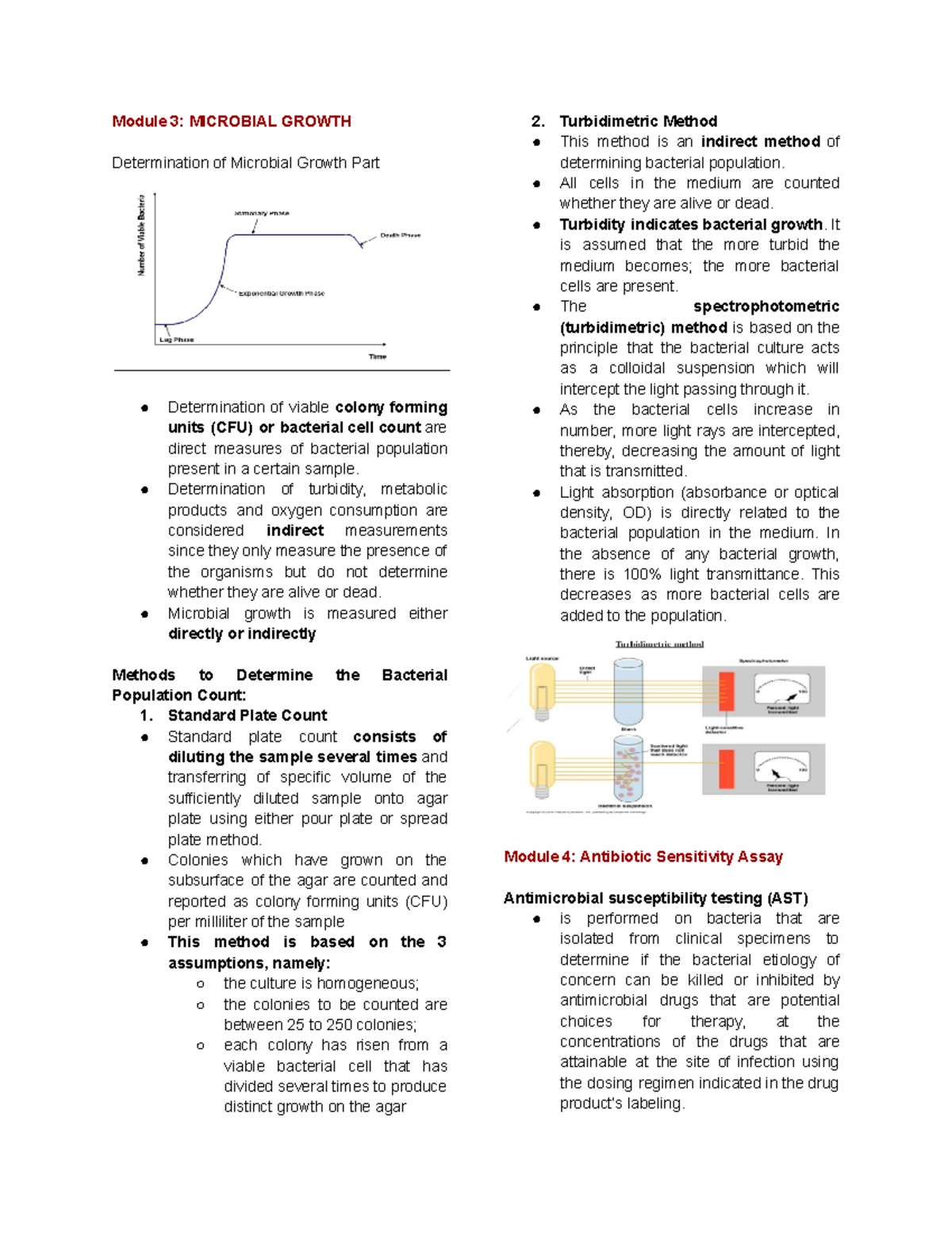 PRPM114L Finals - Module 3: MICROBIAL GROWTH Determination of Microbial ...
