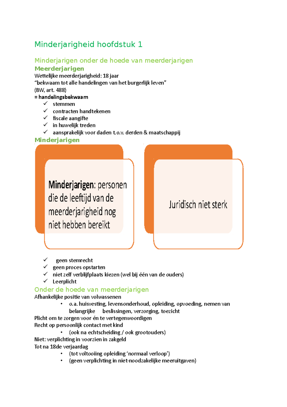 kinderen en jongeren Minderjarigheid hoofdstuk 1 - Minderjarigheid ...