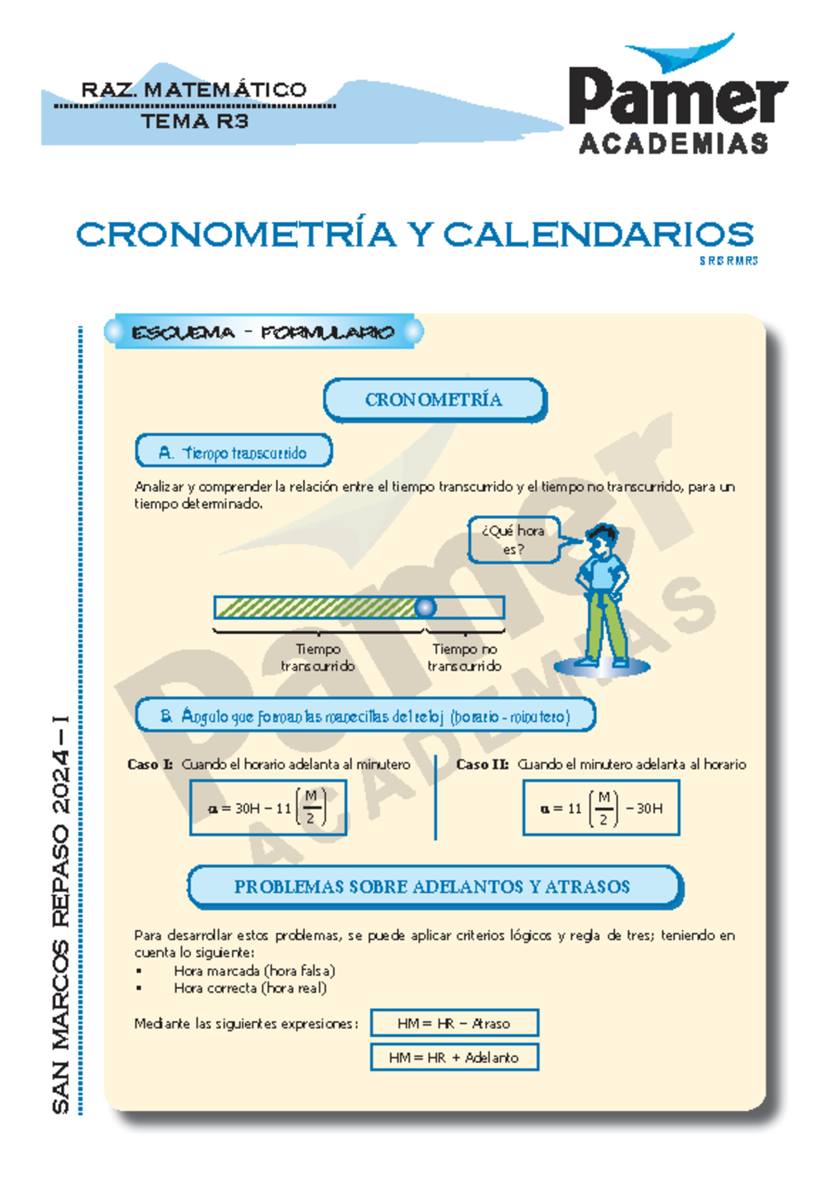 RM Clase R3 - Libro - CRONOMETRÍA Y CALENDARIOS SRI3RMR RAZ. MATEMÁTICO ...