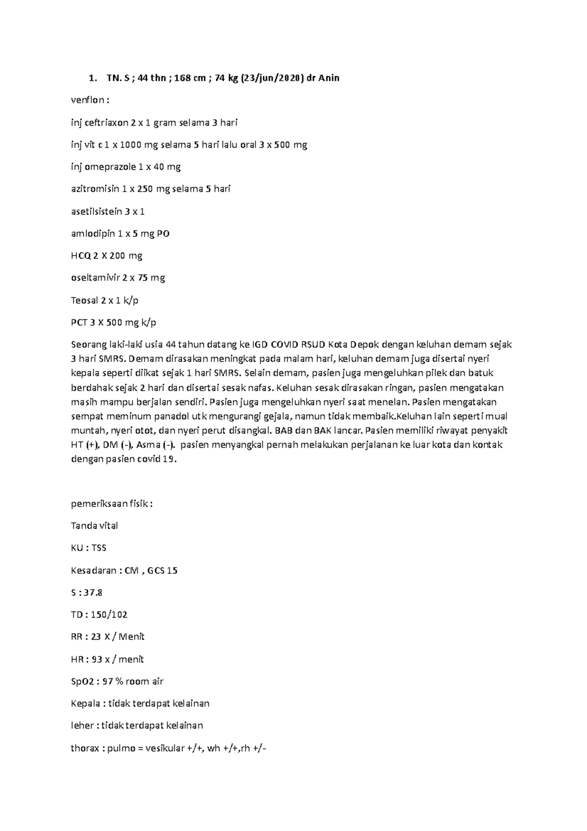 Boraanggg - boran - TN. S ; 44 thn ; 168 cm ; 74 kg (23/jun/2020) dr ...