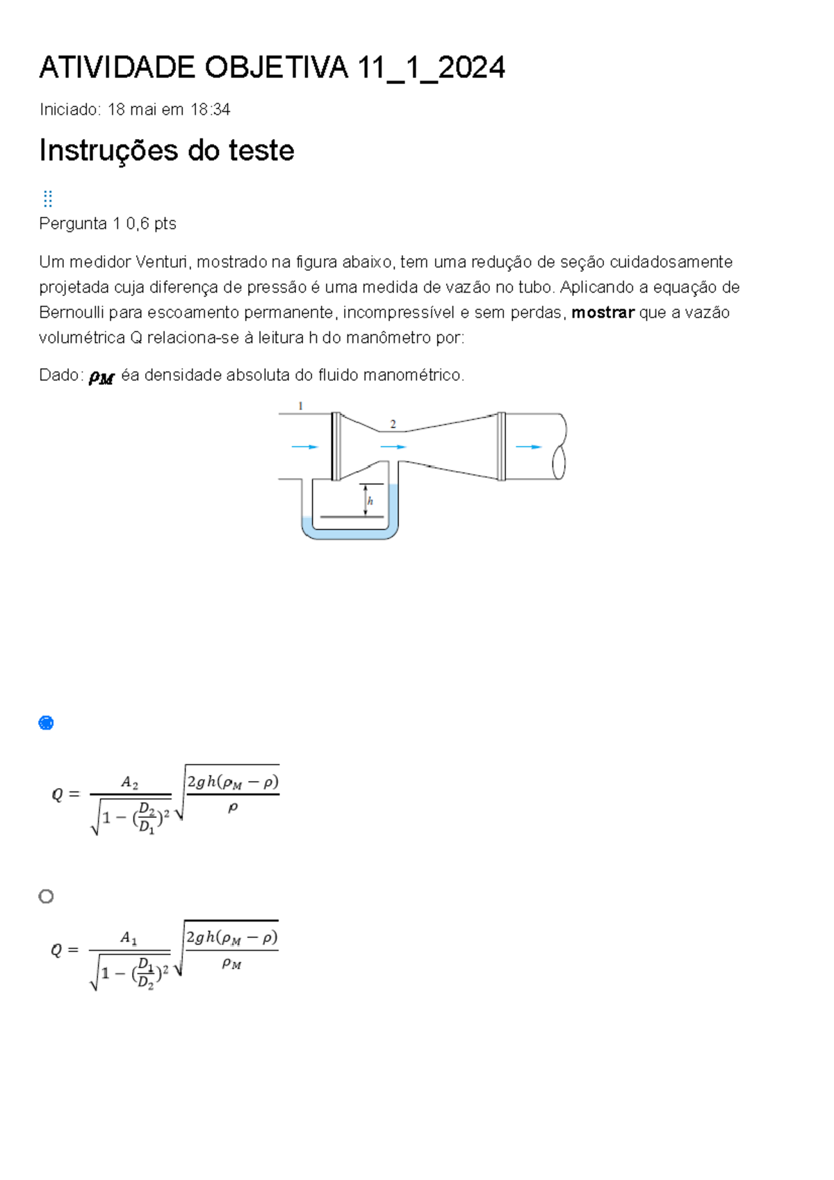 Teste Atividade Objetiva 11 1 2024 - ATIVIDADE OBJETIVA 11_1_ Iniciado ...