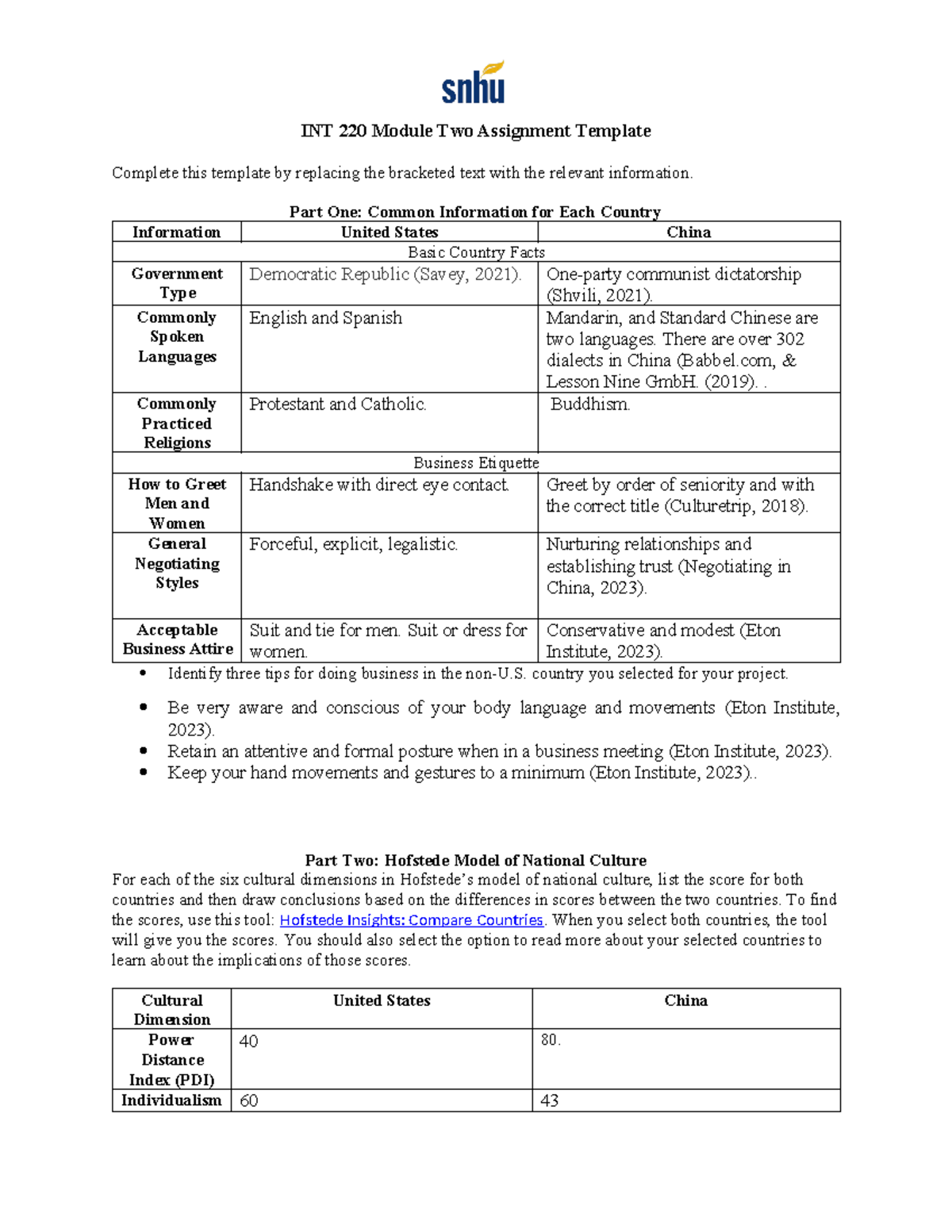 INT 220 Module 2 - coursework - INT 220 Module Two Assignment Template Complete this template by ...