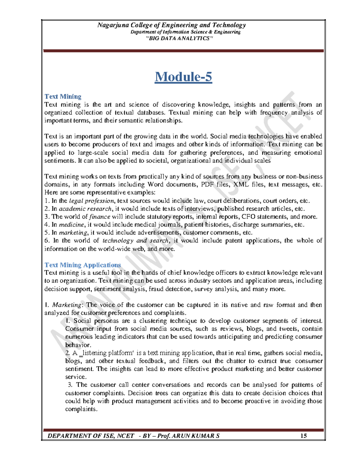 Module 5 - nil - Department of Information Science & Engineering "BIG ...