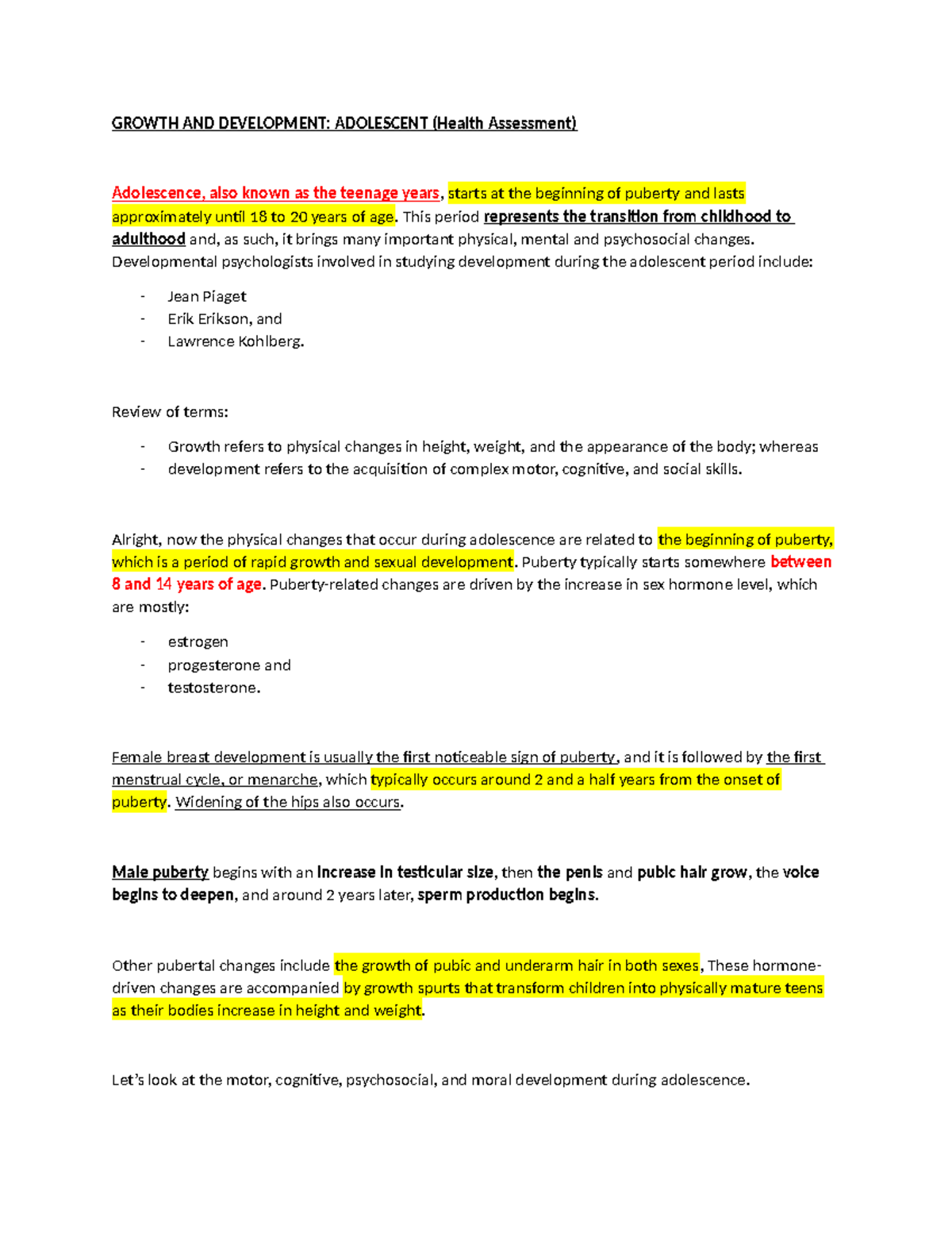 Inbound 6026447921404495591 - GROWTH AND DEVELOPMENT: ADOLESCENT ...