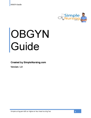 OB EXAM ONE - notes from book that was covered for first exam - OB EXAM ...