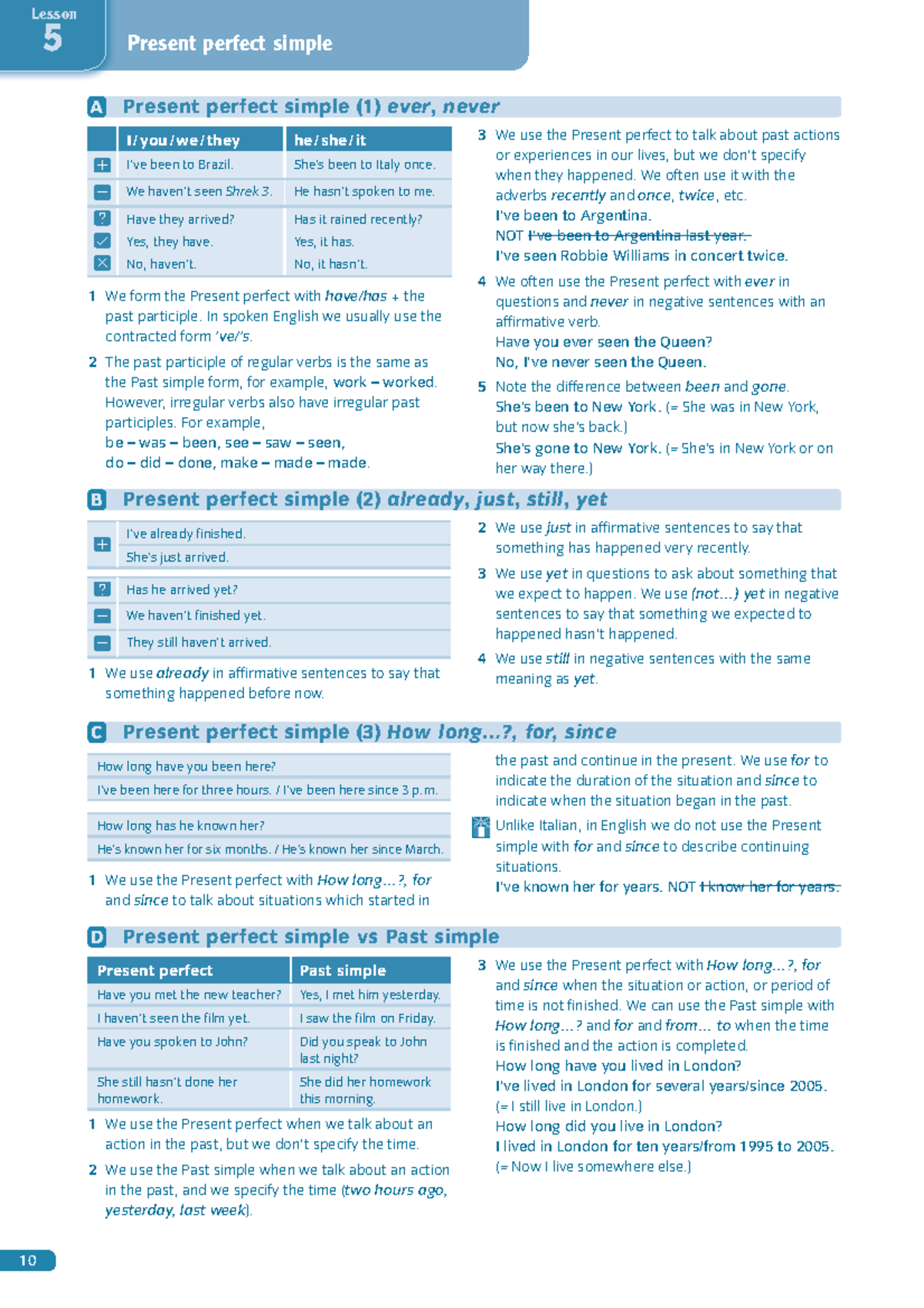 Present Perfect Tense-1 - B Present perfect simple (2) already, just ...