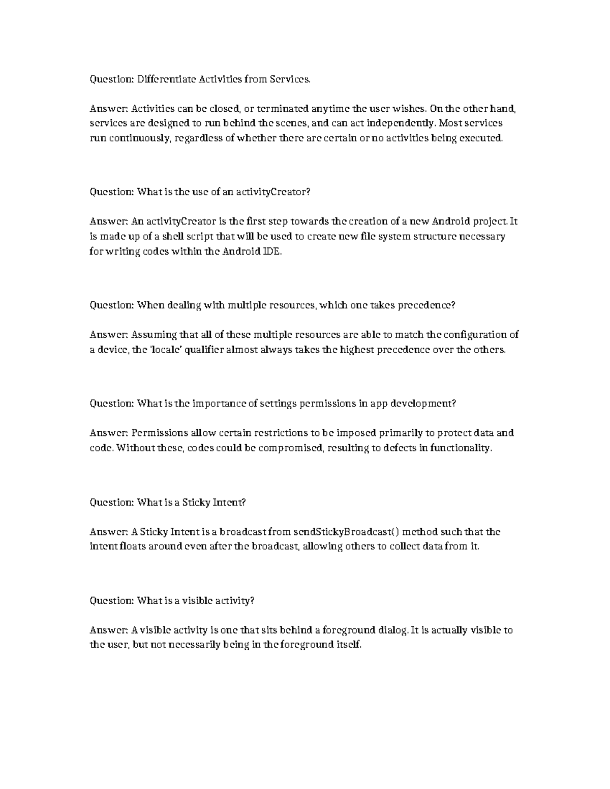 Unprescribed mellitate chromocyte - Question: Differentiate Activities ...