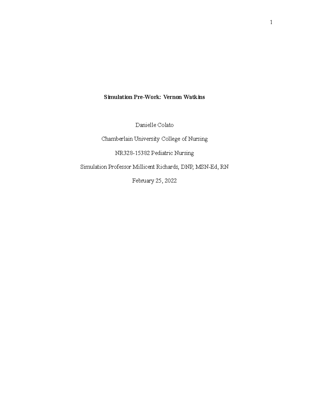 Vernon Watkins Pre-Work - Simulation Pre-Work: Vernon Watkins Danielle ...