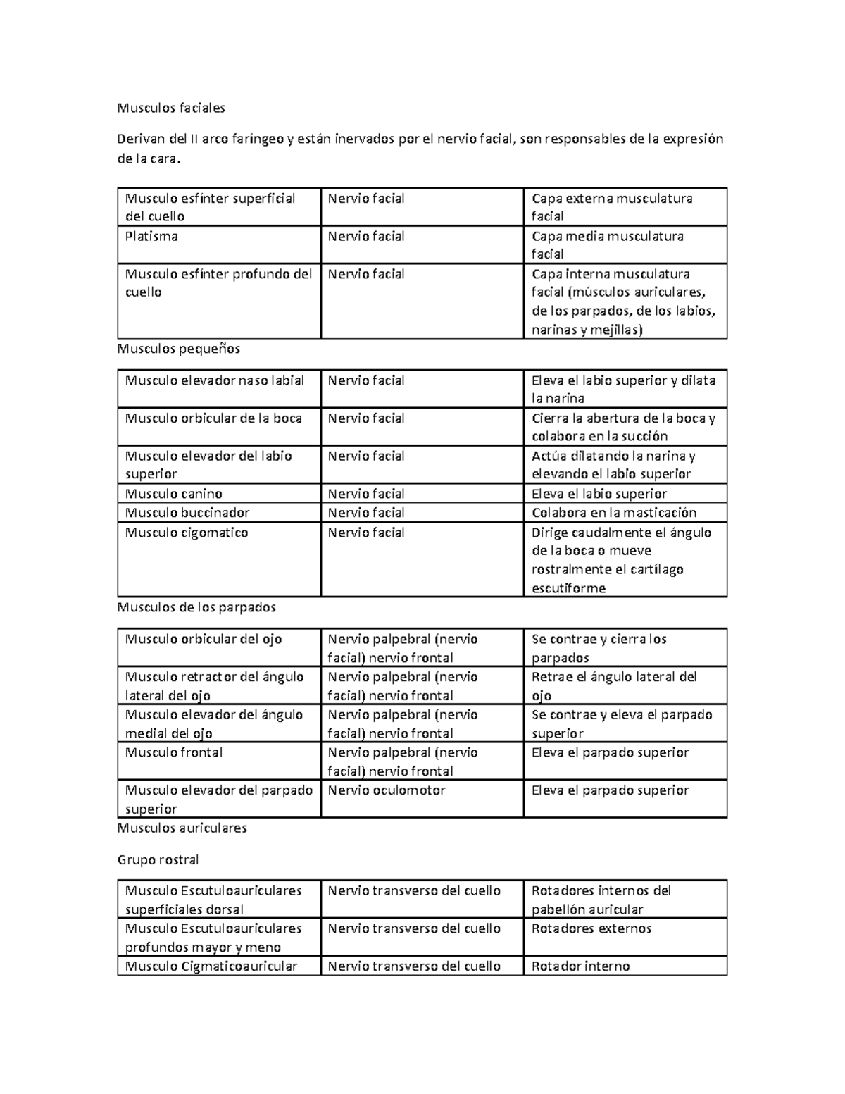 Musculo esfínter superficial del cuello - Musculos faciales Derivan del ...