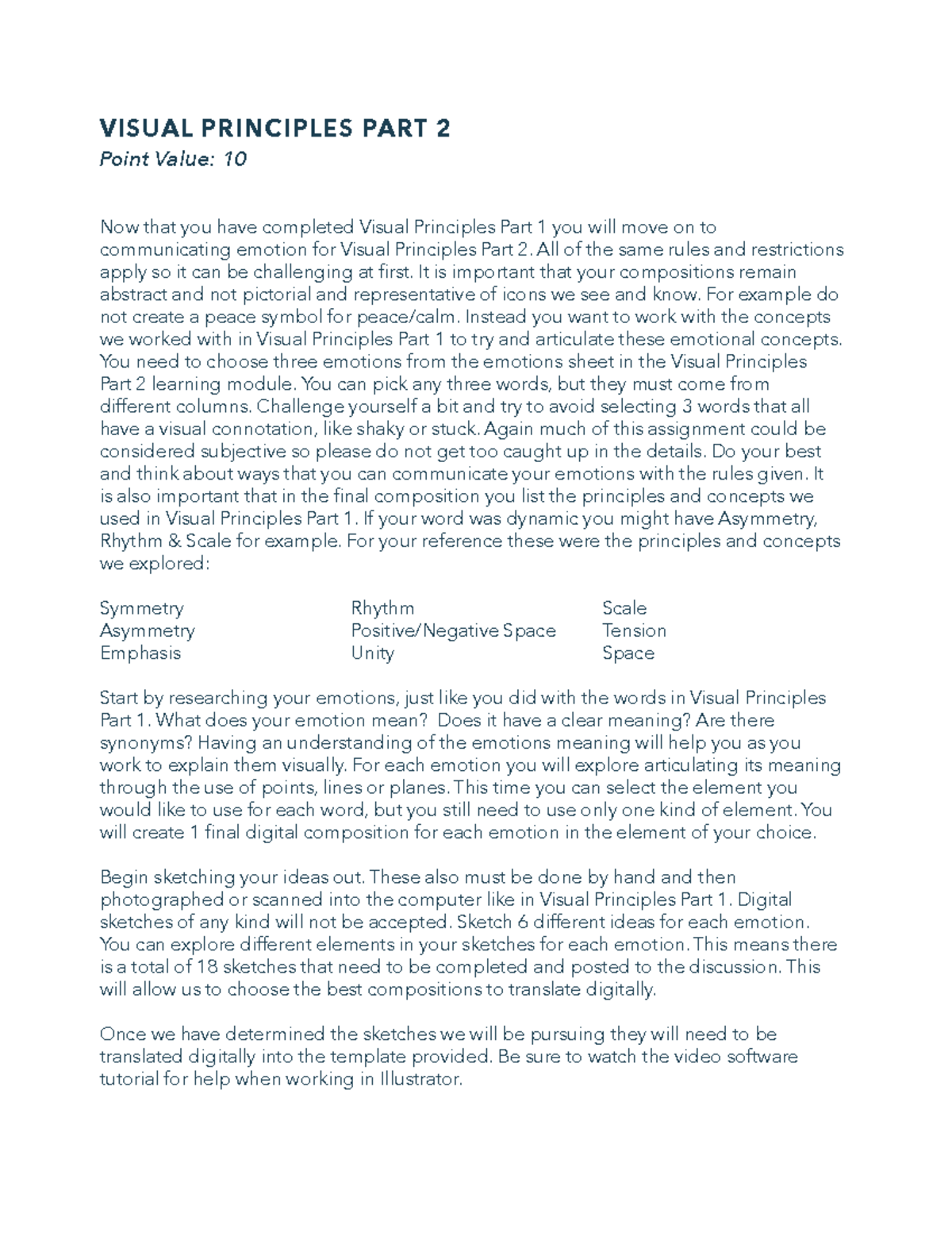 ARTG100 Visual Principles Part 2 Assignment - VISUAL PRINCIPLES PART 2 ...