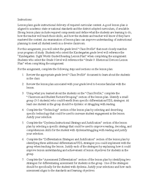 Week 3 Understanding Disability Categories Instructions - Instructions ...