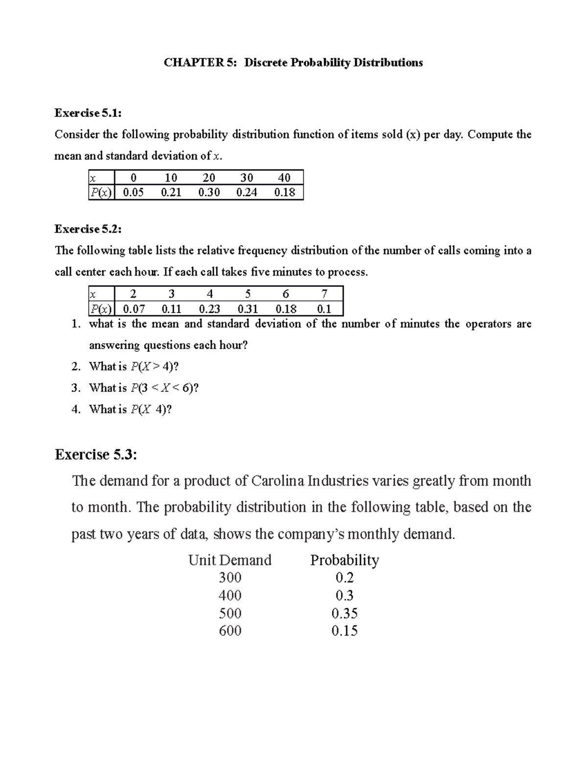 Exercises c5 - Nothing special. - CHAPTER 5: Discrete Probability ...