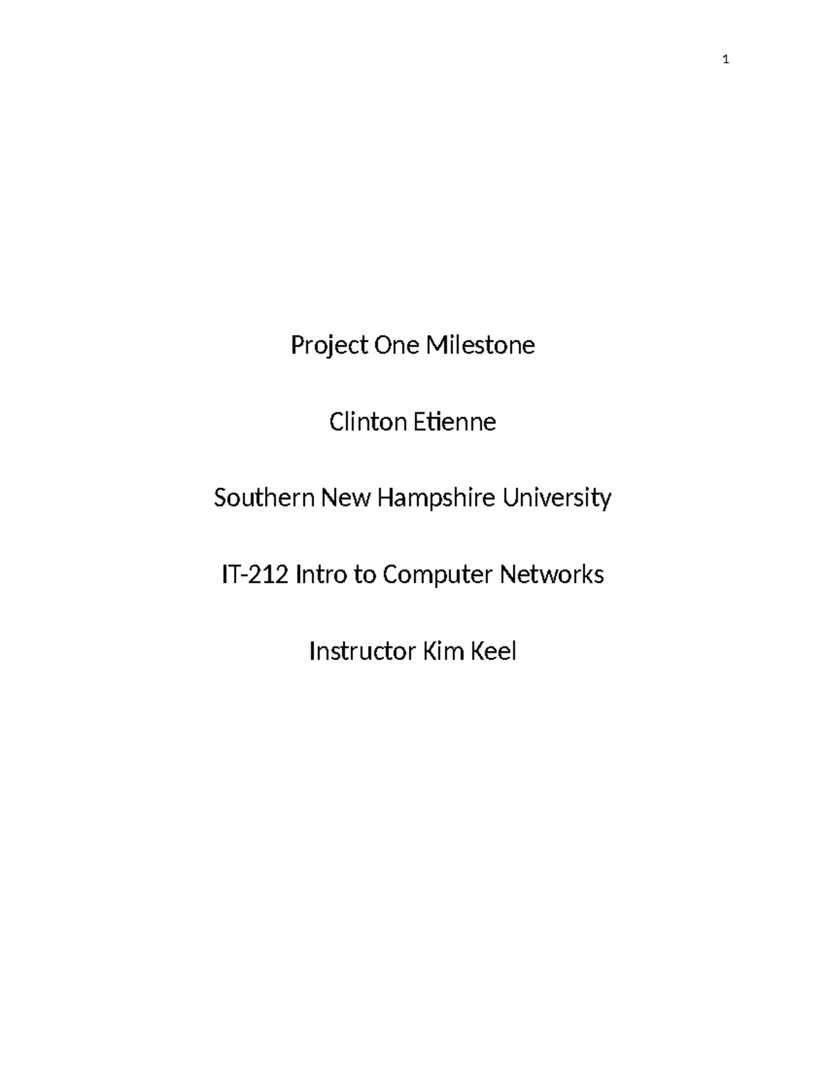 Milestone one - Project One Milestone Clinton Etienne Southern New ...