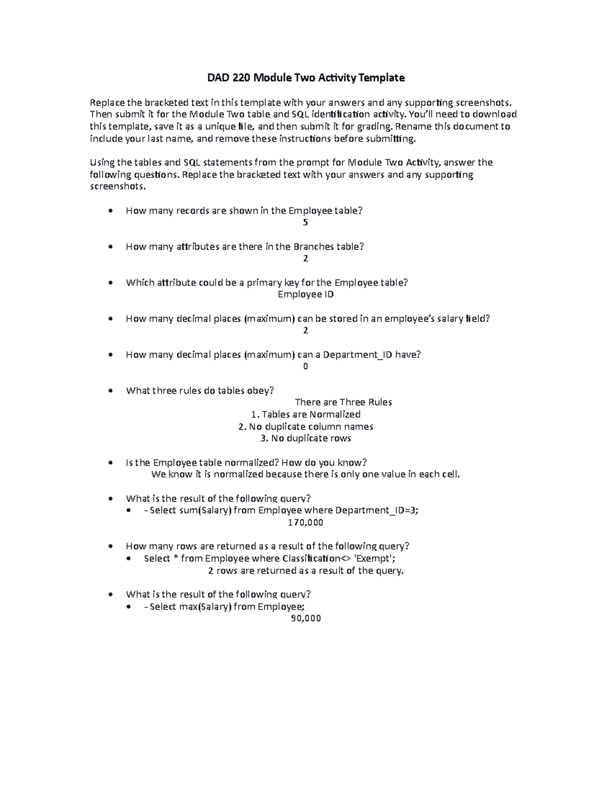 DAD 220 Module Two Activity Template - DAD 220 Module Two Activity ...