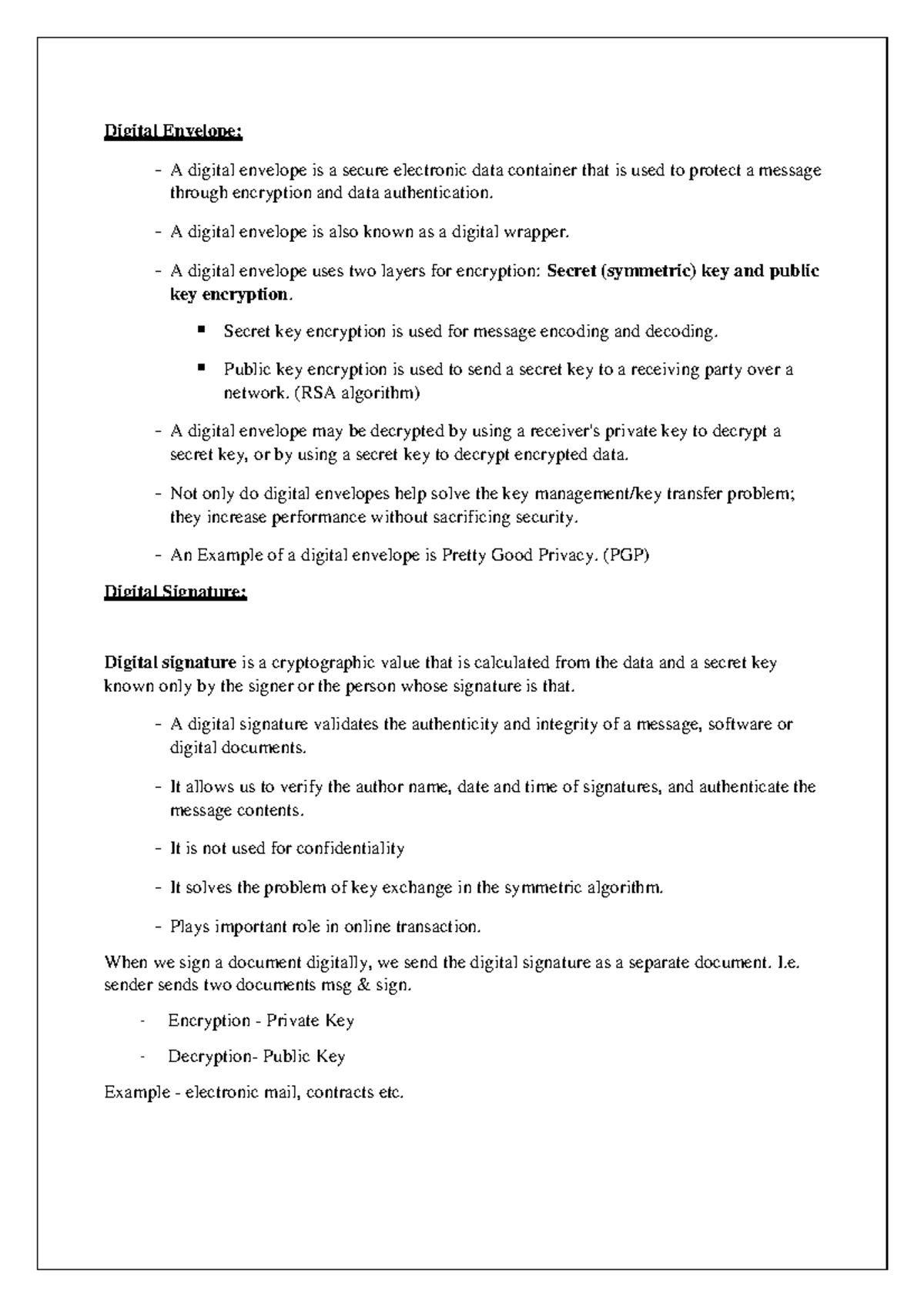Secure Socket Layer Css Digital Envelope A Digital Envelope Is A