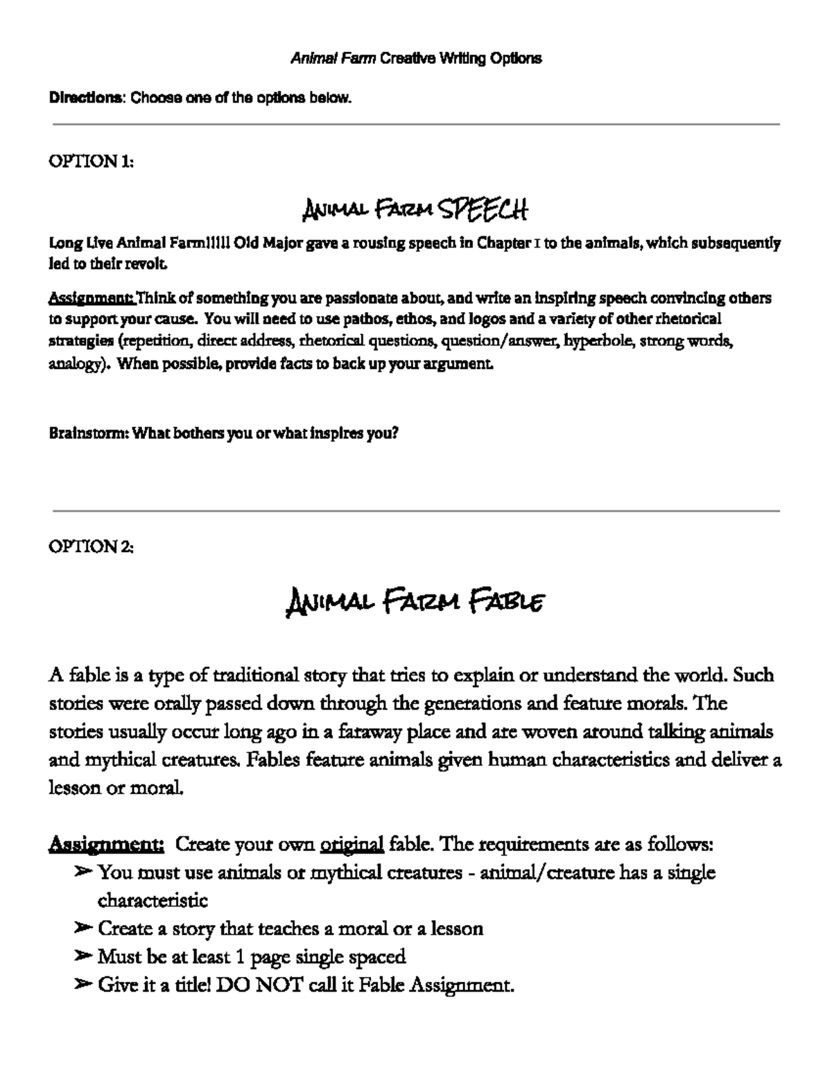 Animal farm fable - la imagen de la playa esta muy hermosa. - Studocu