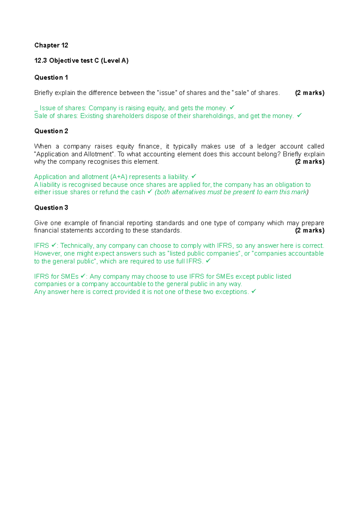 Students 12.3 Objective test C 2 - Chapter 12 12 Objective test C ...