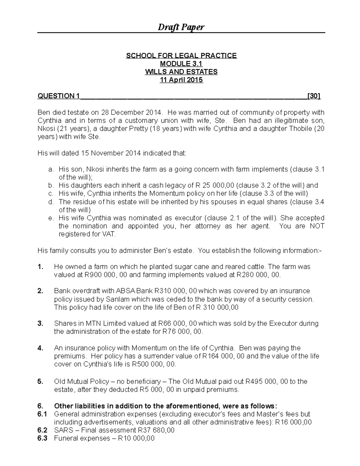 WET 2015 ENG - ACHIEVED A+ FOR THIS ASSIGNMENT - Draft Paper SCHOOL FOR ...