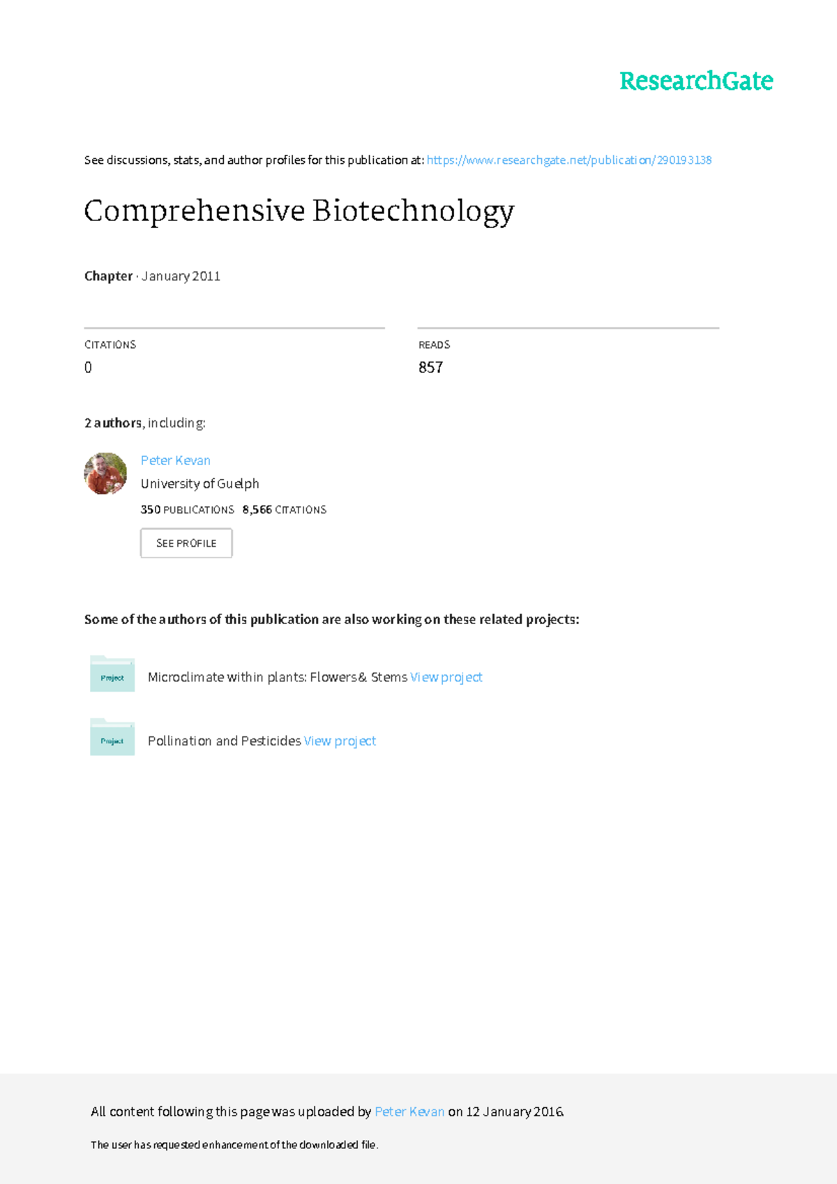 Comprehensive Biotechnology - See discussions, stats, and author ...