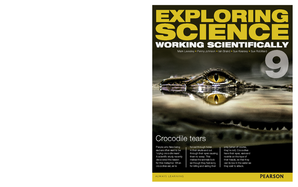 Exploring Science Working Scientifically Student Book Year 9 - A LW AY S L E A R N I N G Mark ...