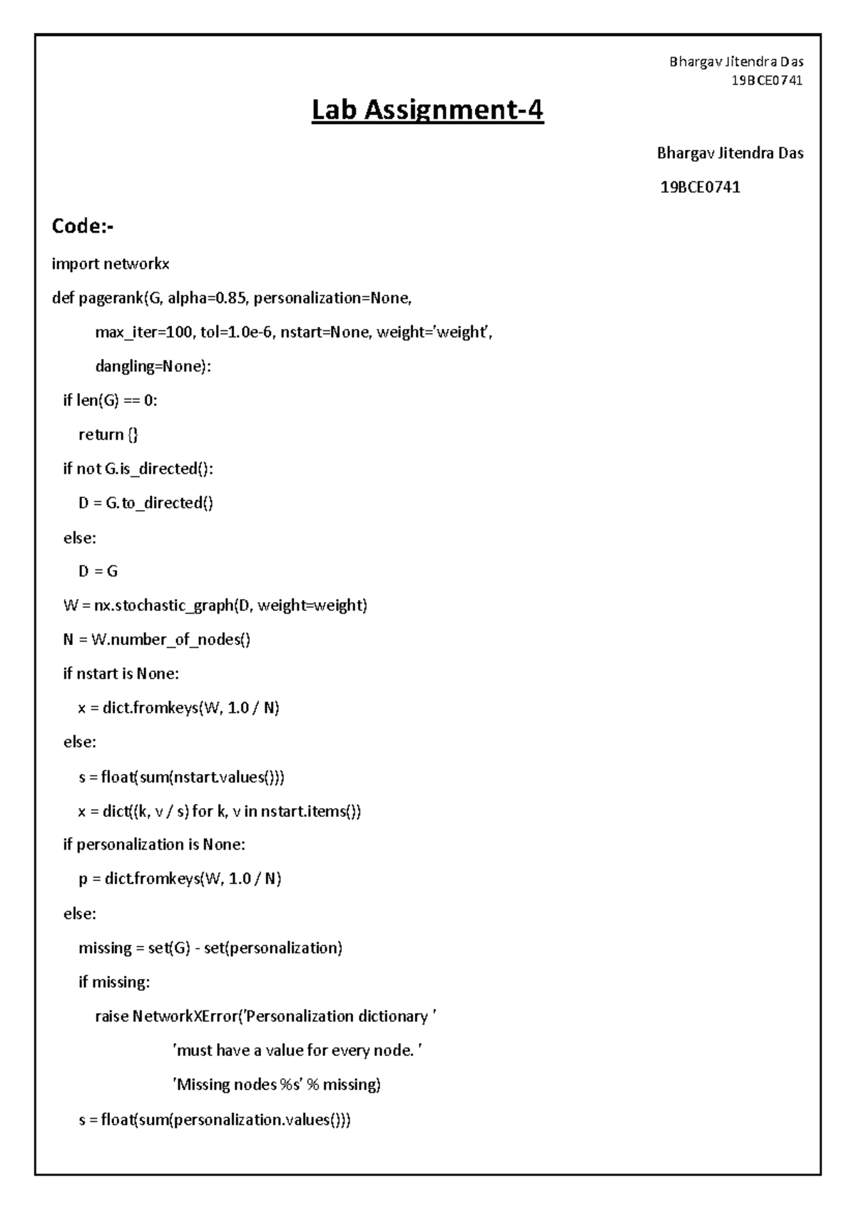 Lab Assignment 4 - experiment-4 - Bhargav Jitendra Das 19BCE Lab ...