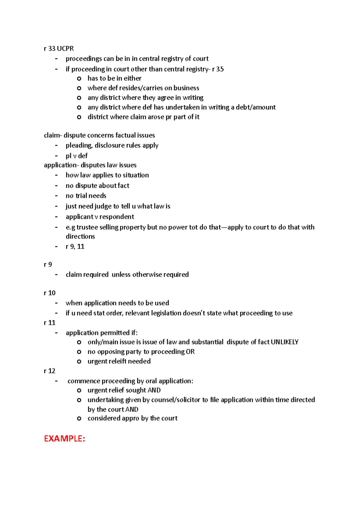 Lecture 2 - LEC 1 - r 33 UCPR - proceedings can be in in central ...