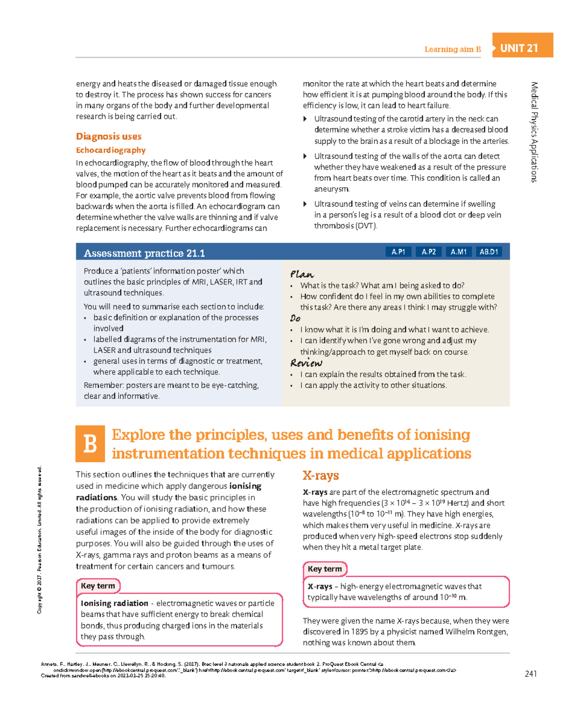 Chapter 21 - Learning aim B - Student book 2 - ####### Medical Physics ...