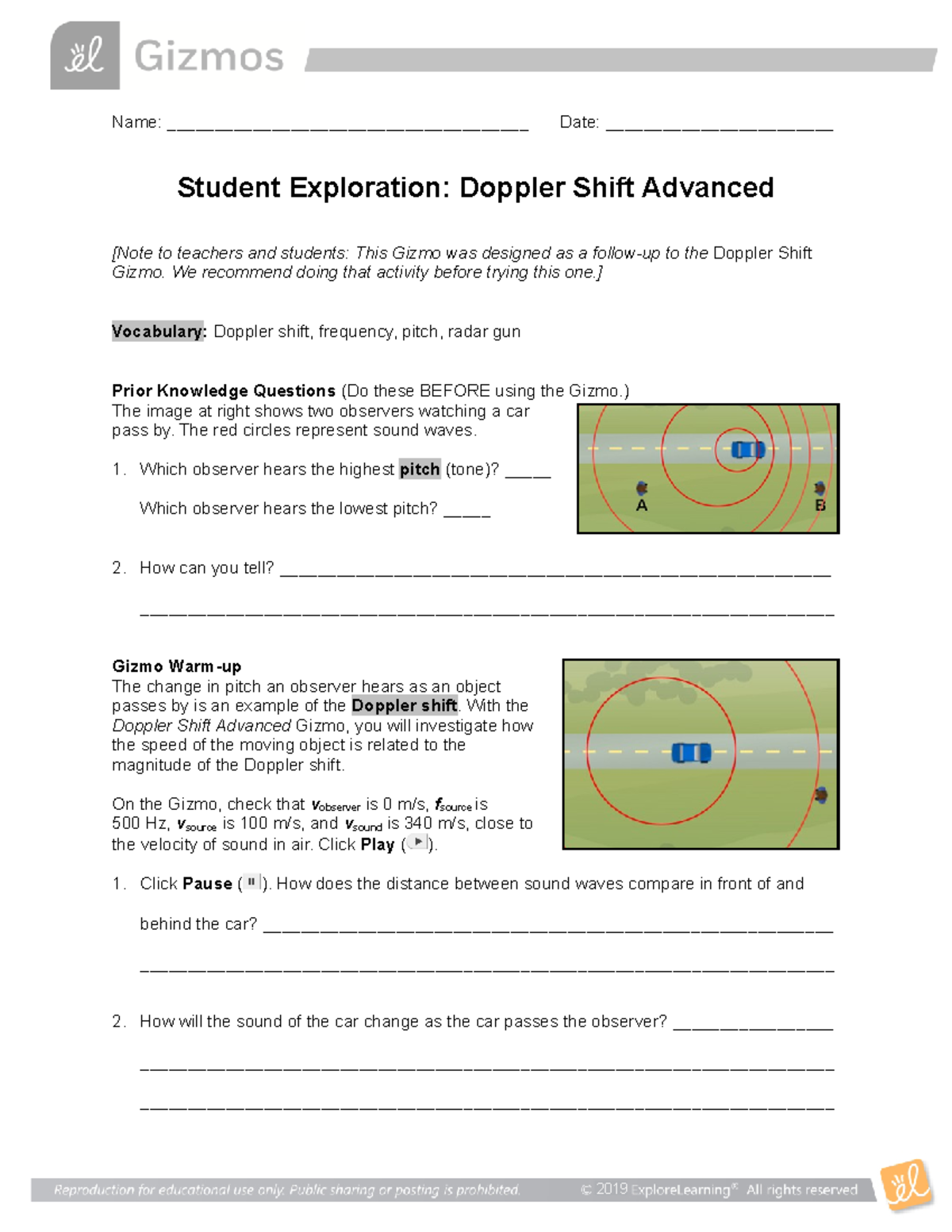 Doppler+Shift+Gizmos - Name: ______________________________________ Date ...