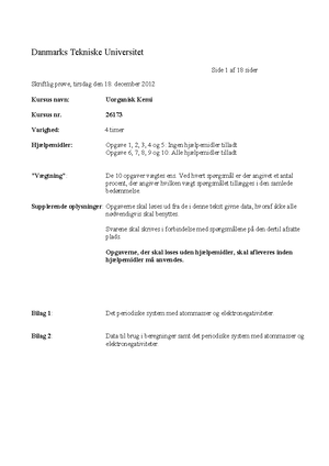 Fysisk kemi formler-2-2 - Studocu