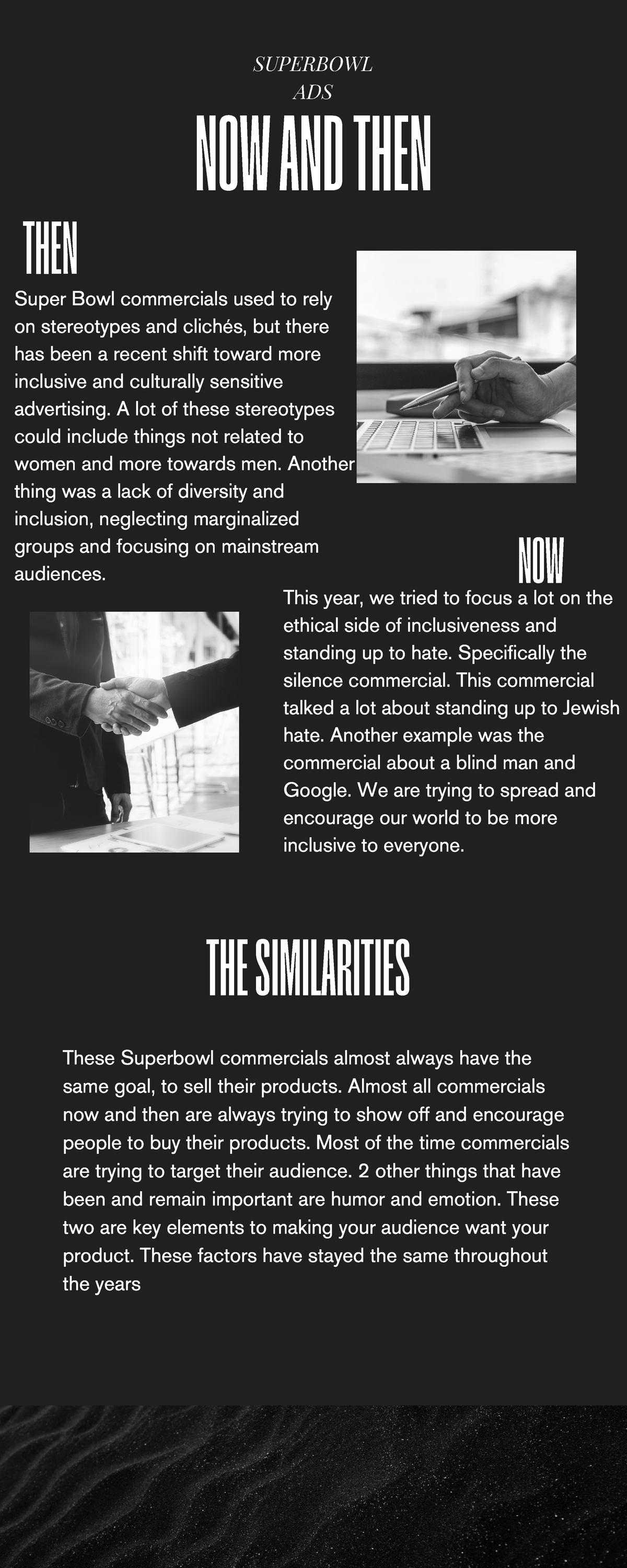 Black and White Business Project Modern Infographic - NOW AND THEN ...