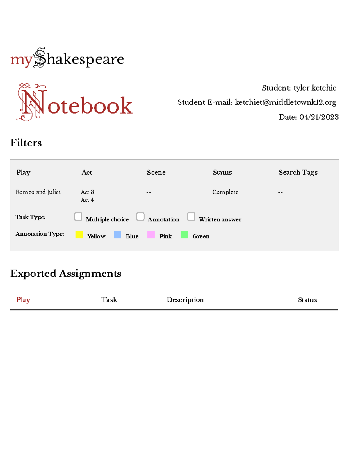 Notebook export Taymrcucltof 1682083387636 - myShakespeare Notebook ...