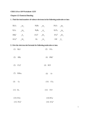 05 Worksheet Chapter 05 periodic table KEY - CHM 110 or 109 Chapter 5 ...