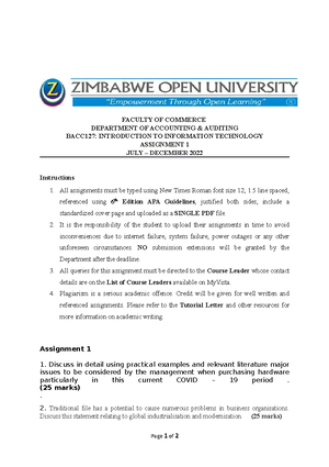 Bachelor of Information Technology and S - Bachelor of Information ...